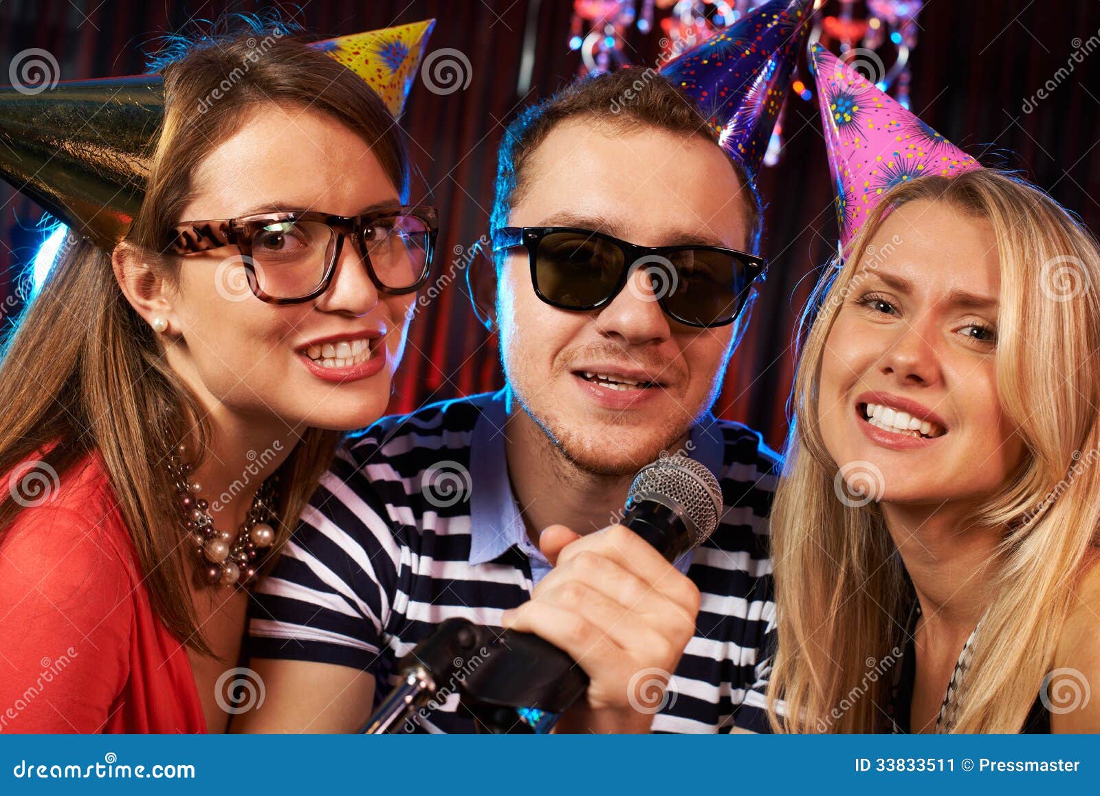 Singing at party stock image. Image of gorgeous, live - 33833511