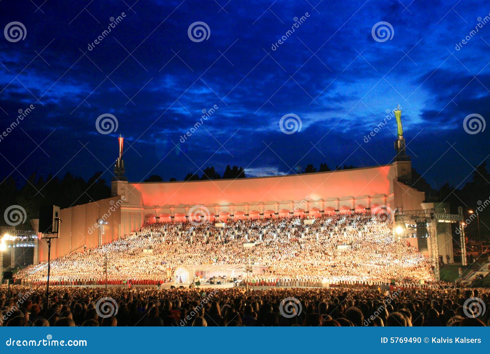 Singing platform editorial image. Image of flowers, folklore - 5769490