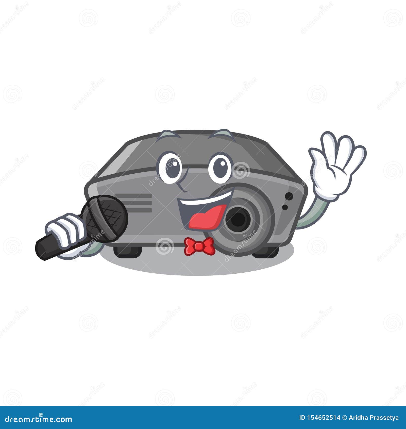 Singing Projector in the a Cartoon Shape Stock Vector - Illustration of ...