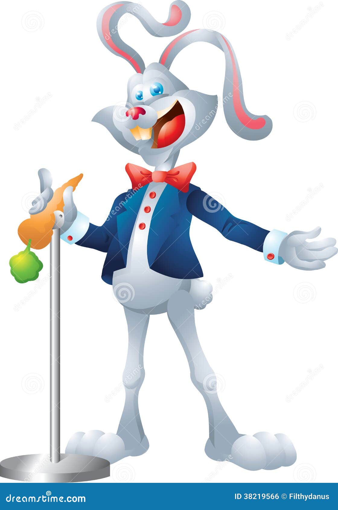 Rabbit Singing Happy Cartoon Vector | CartoonDealer.com #80111245