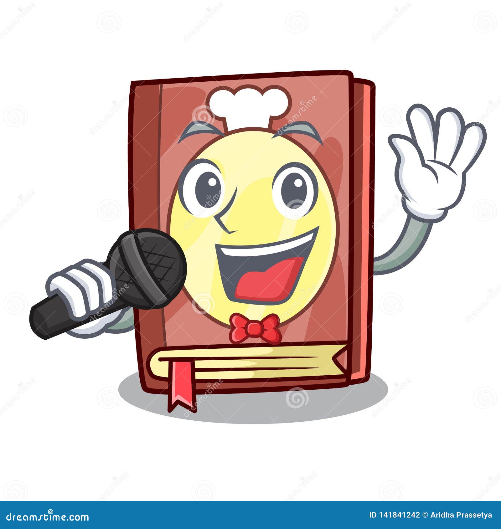 Singing Recipe Book in the Cartoon Shape Stock Vector - Illustration of ...