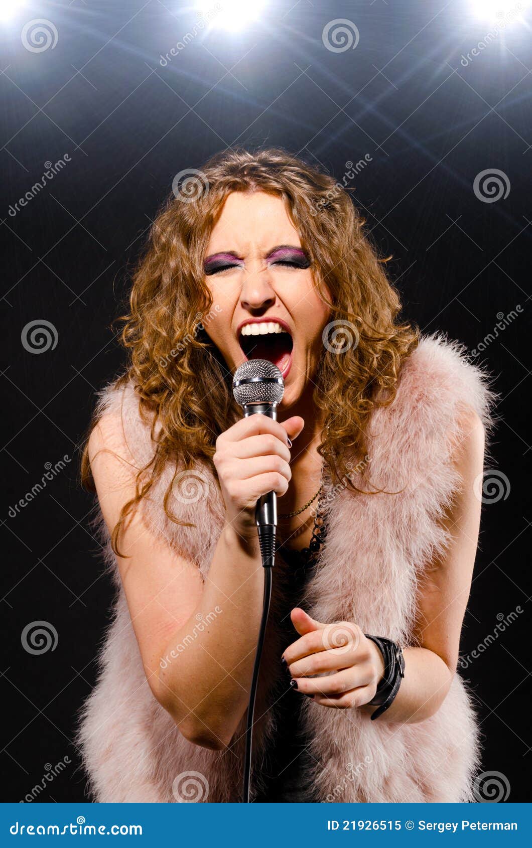 Singing rock music stock image. Image of adult, microphone - 21926515