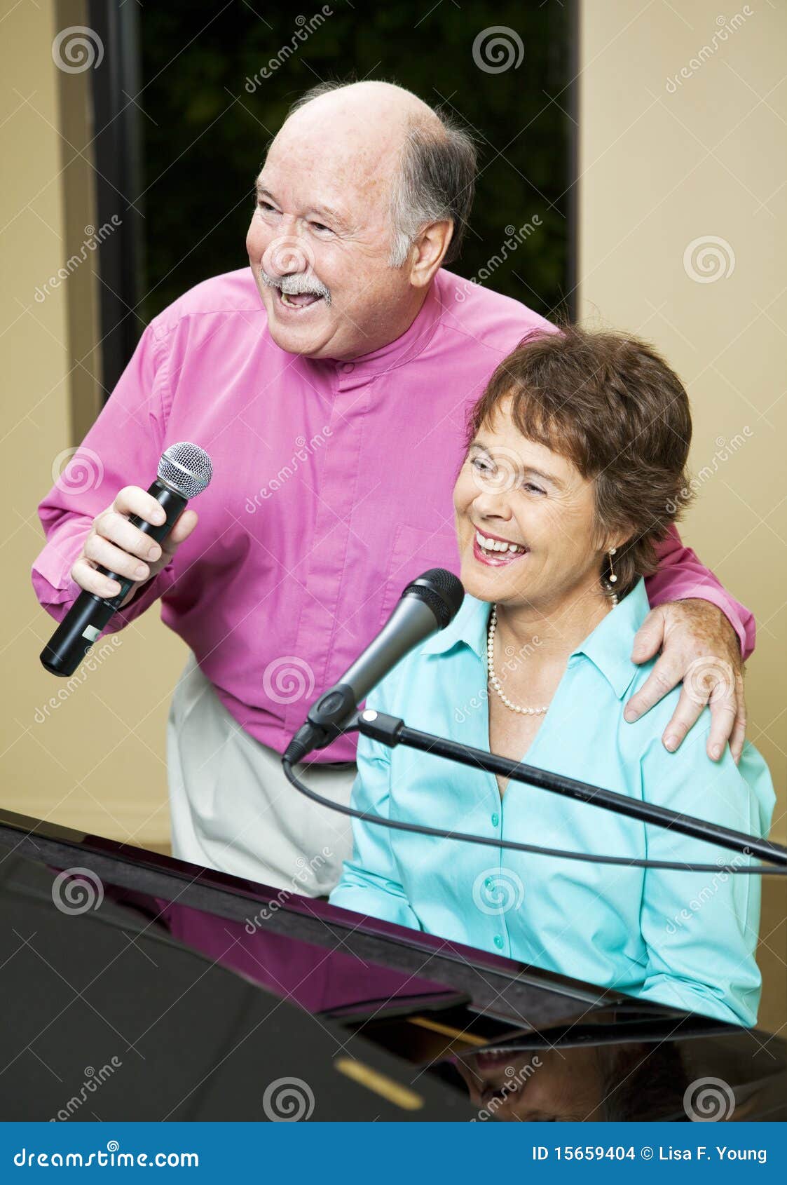 Singing Senior Couple stock photo. Image of music, female - 15659404