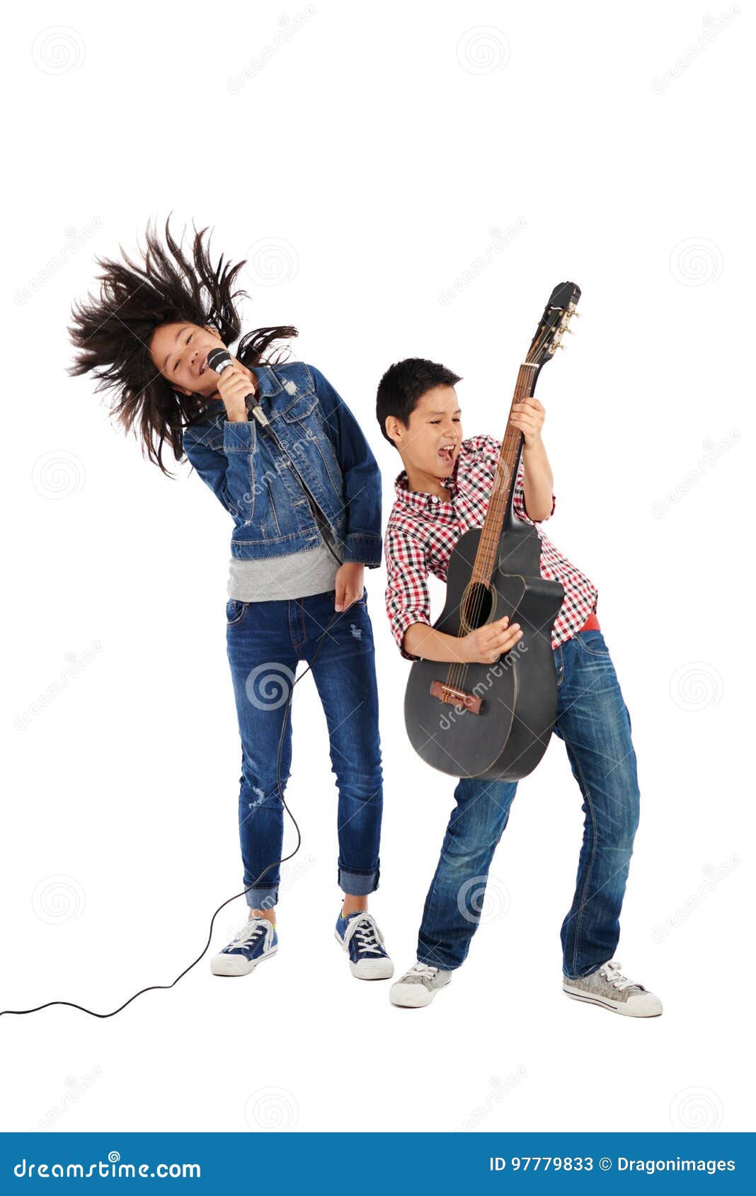 Singing siblings stock image. Image of concert, kids - 97779833