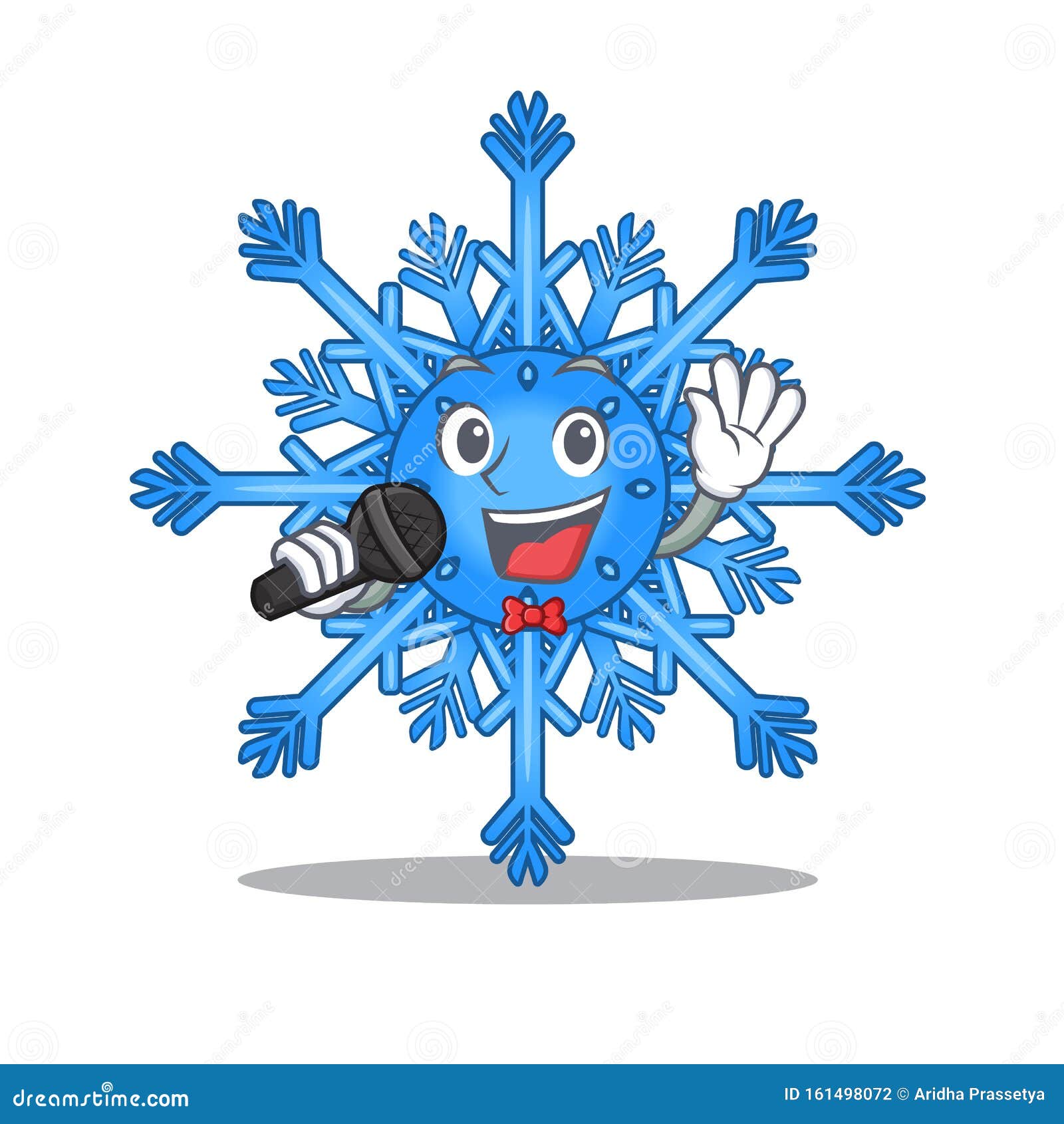 Singing Snowflake Isolated with in the Mascot Stock Vector ...