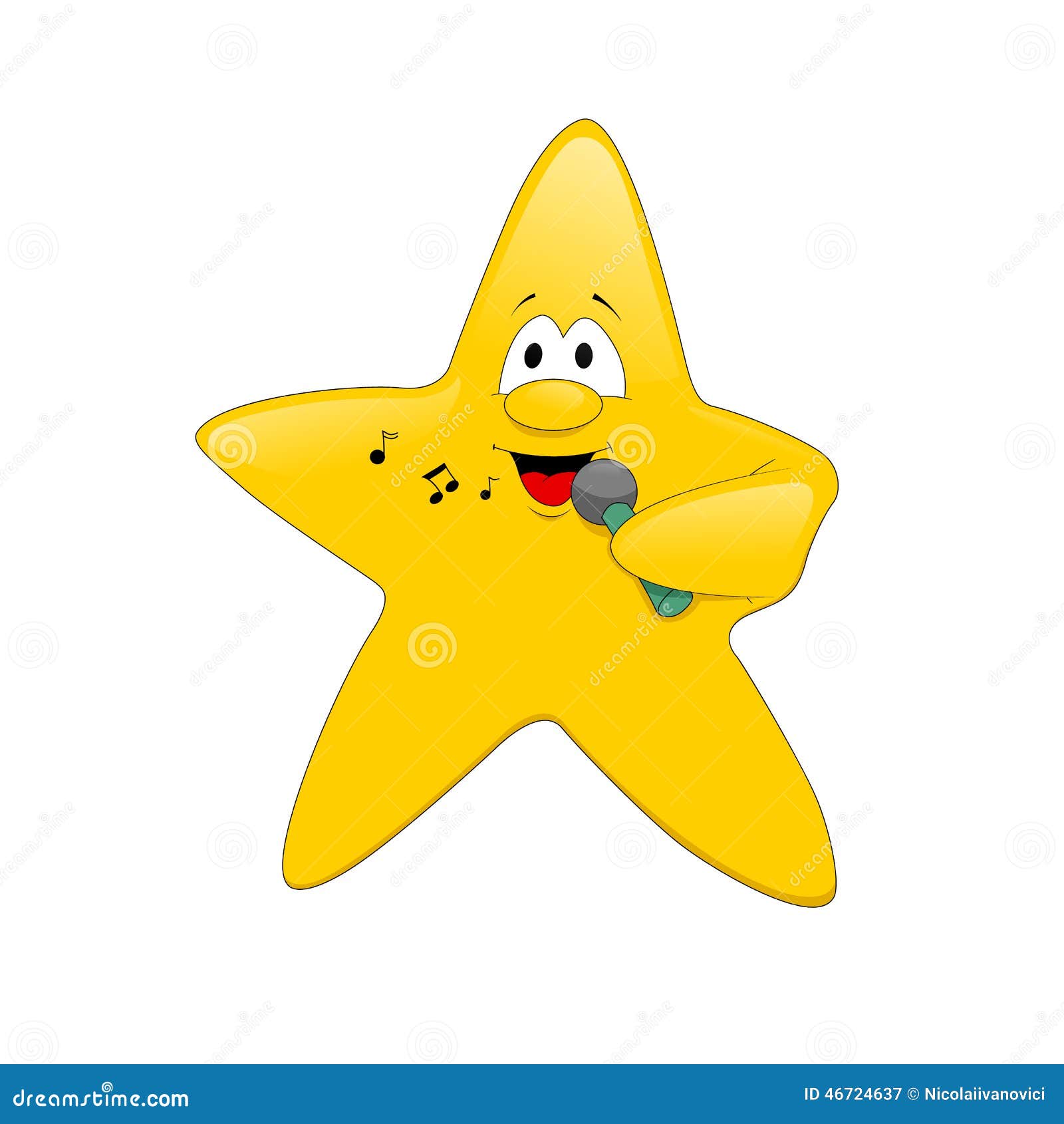 Singing star stock vector. Illustration of icon, element - 46724637