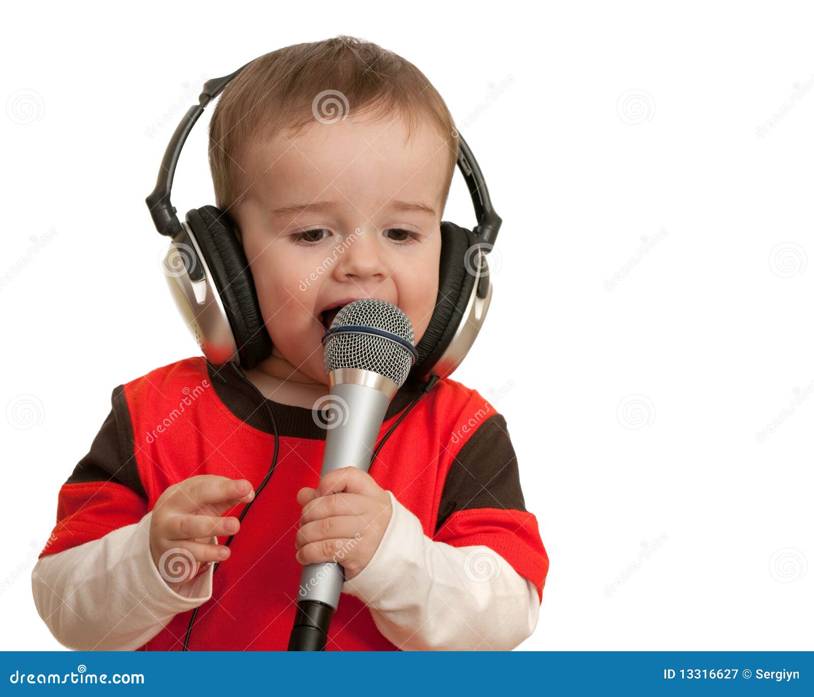 Singing toddler stock image. Image of song, indoor, glance - 13316627