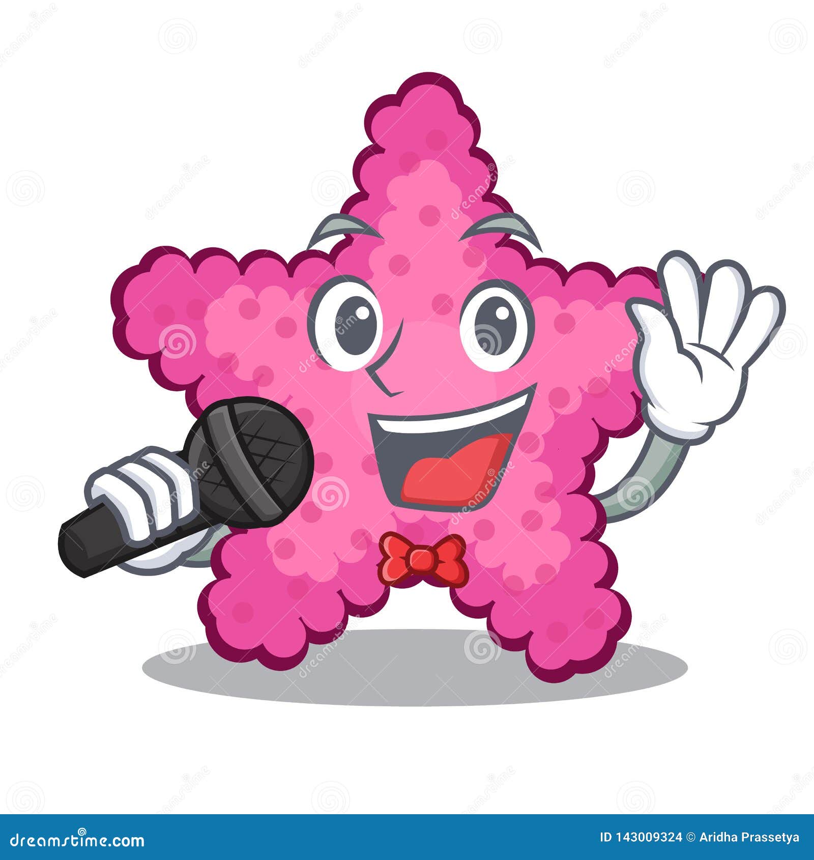 Singing Toy Pink Starfish the Character Table Stock Vector ...