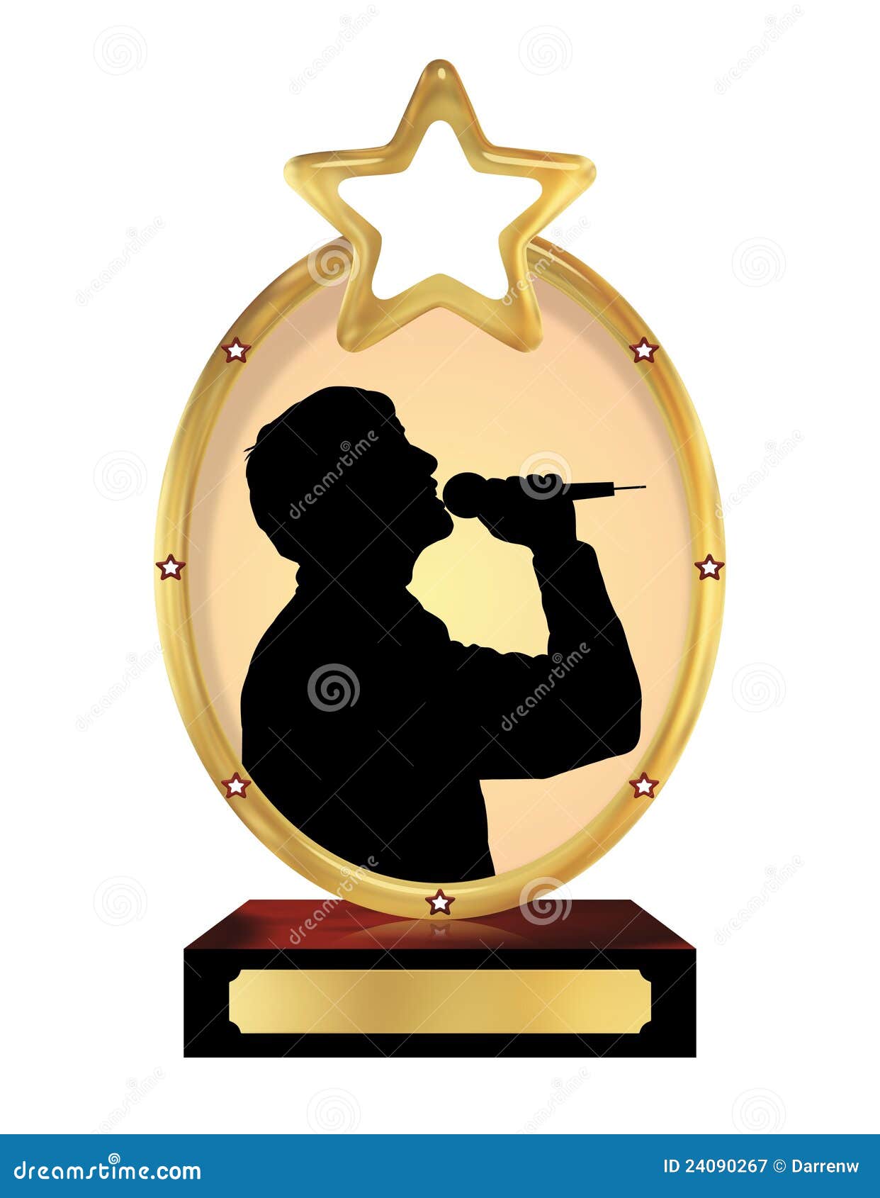 Singing Trophy stock illustration. Illustration of music - 24090267