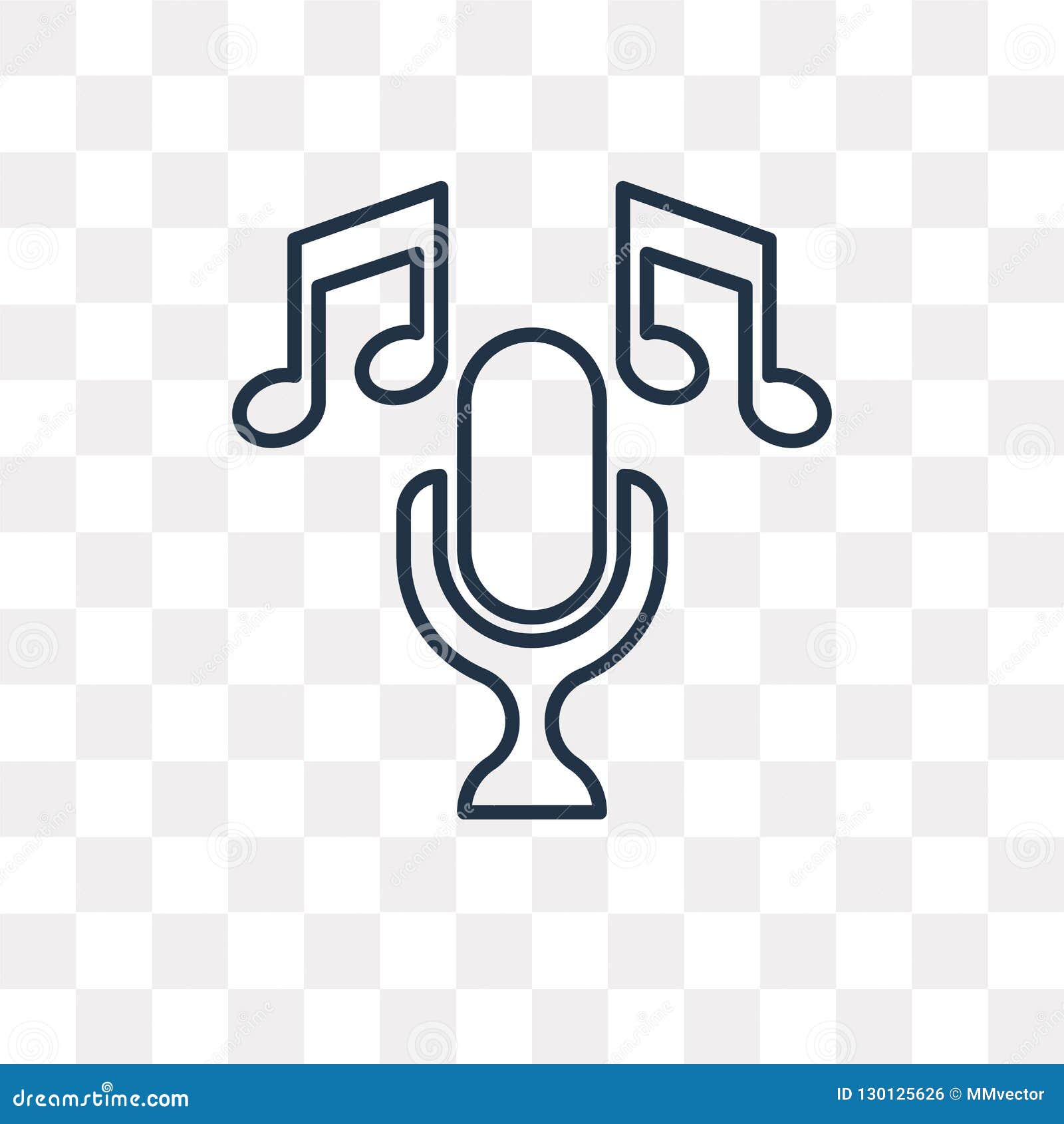 Singing Vector Icon Isolated on Transparent Background, Linear S Stock ...