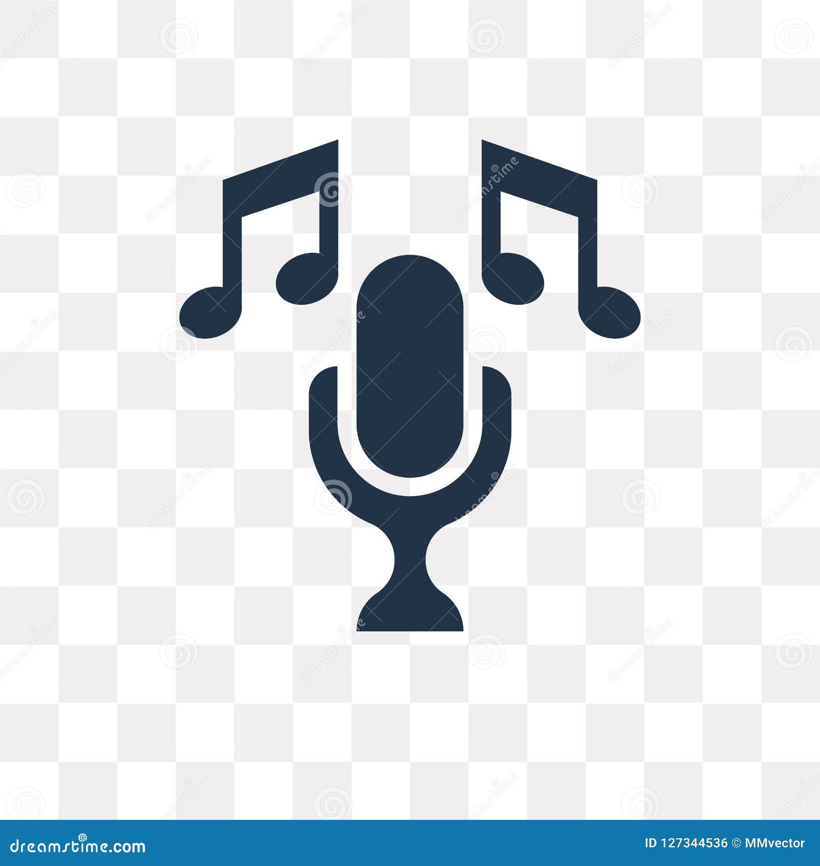 Singing Vector Icon Isolated on Transparent Background, Singing Stock ...