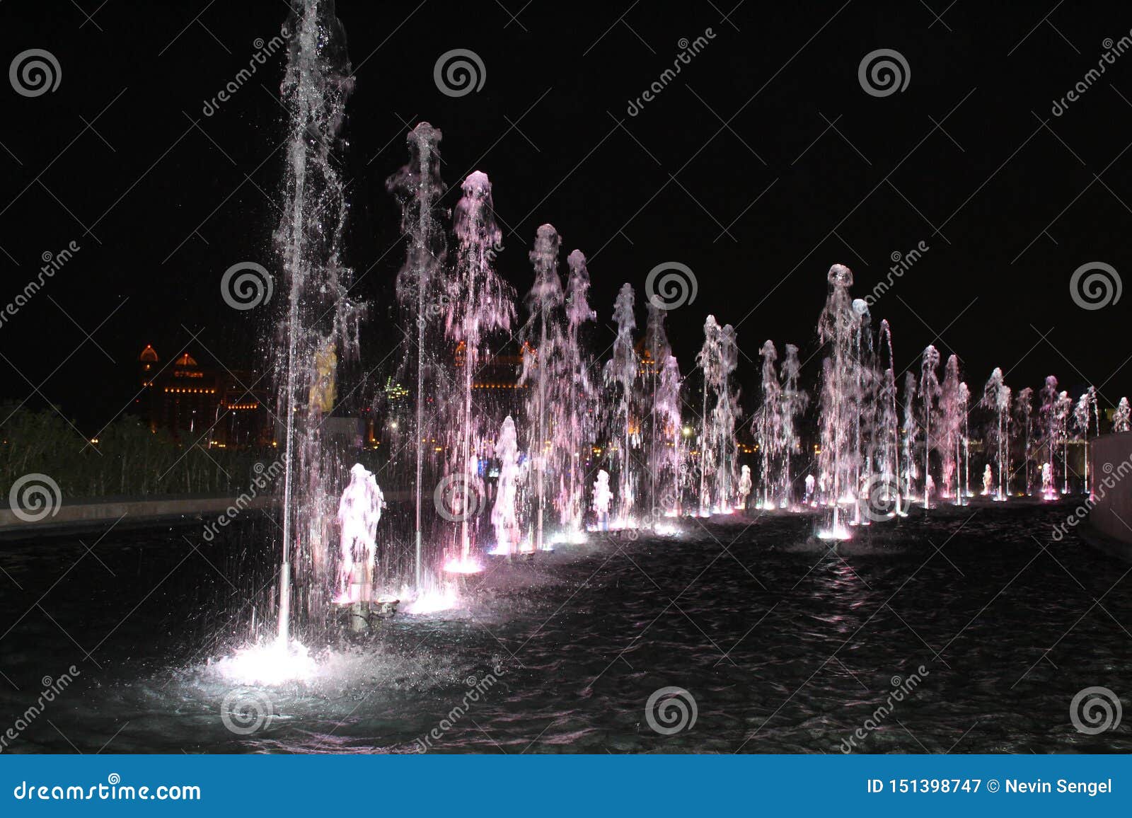 Singing water in Qatar stock image. Image of river, qatar - 151398747