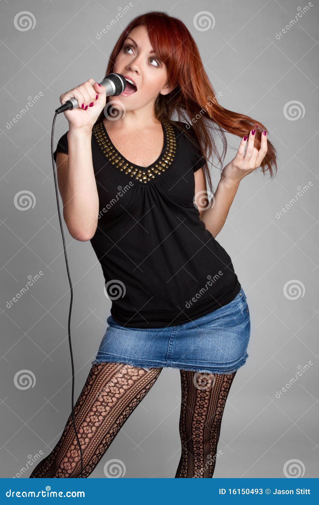 Singing Woman stock image. Image of kareoke, performer - 16150493