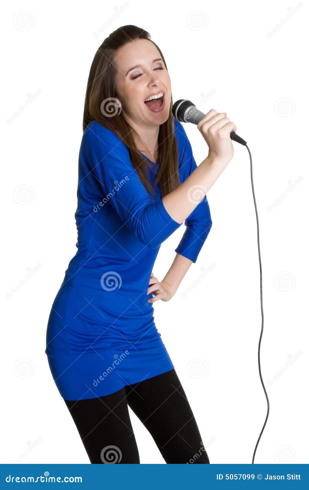 Singing Woman stock image. Image of music, young, microphone - 5057099