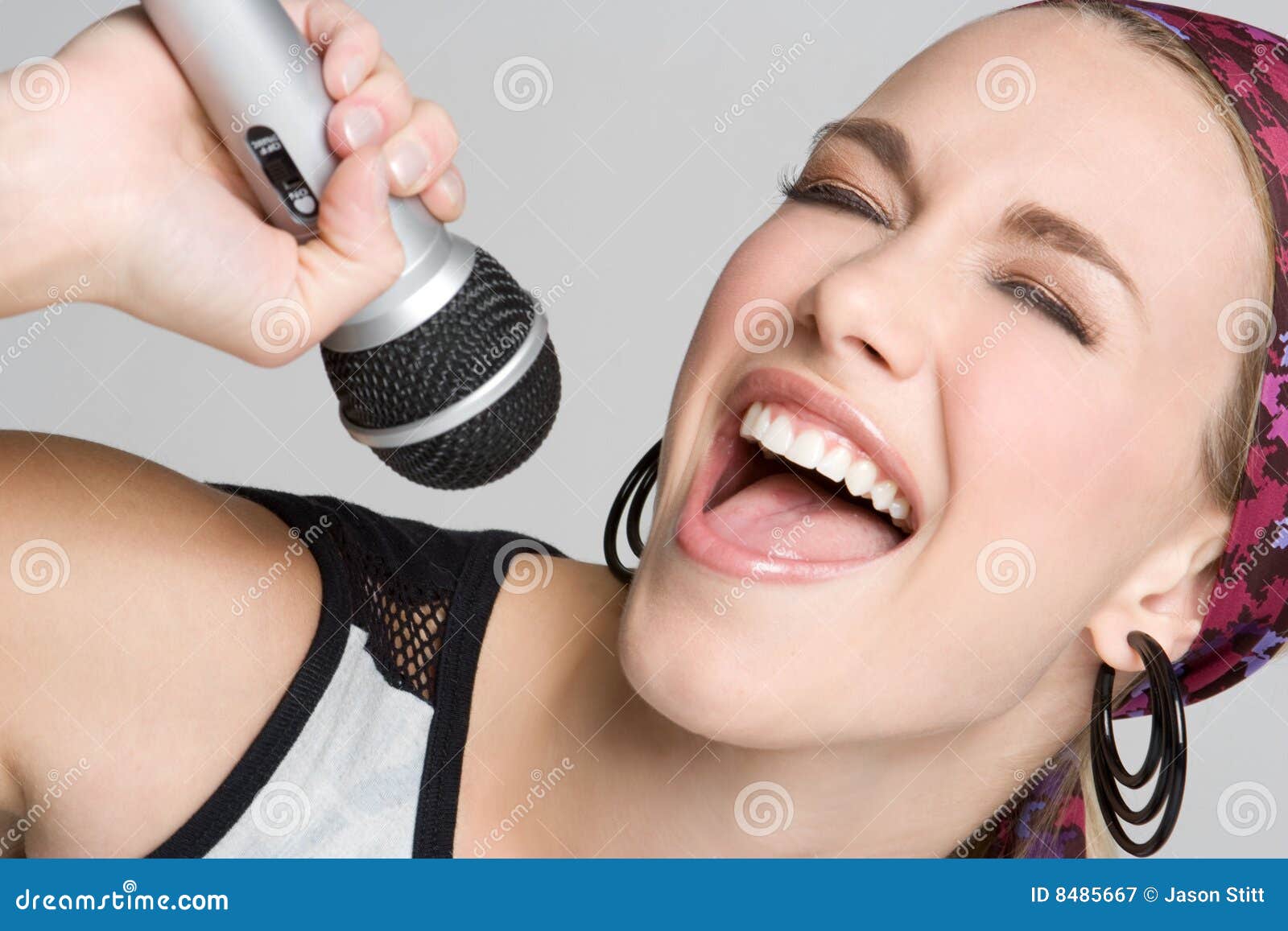 Singing Woman stock image. Image of closeup, teenager - 8485667