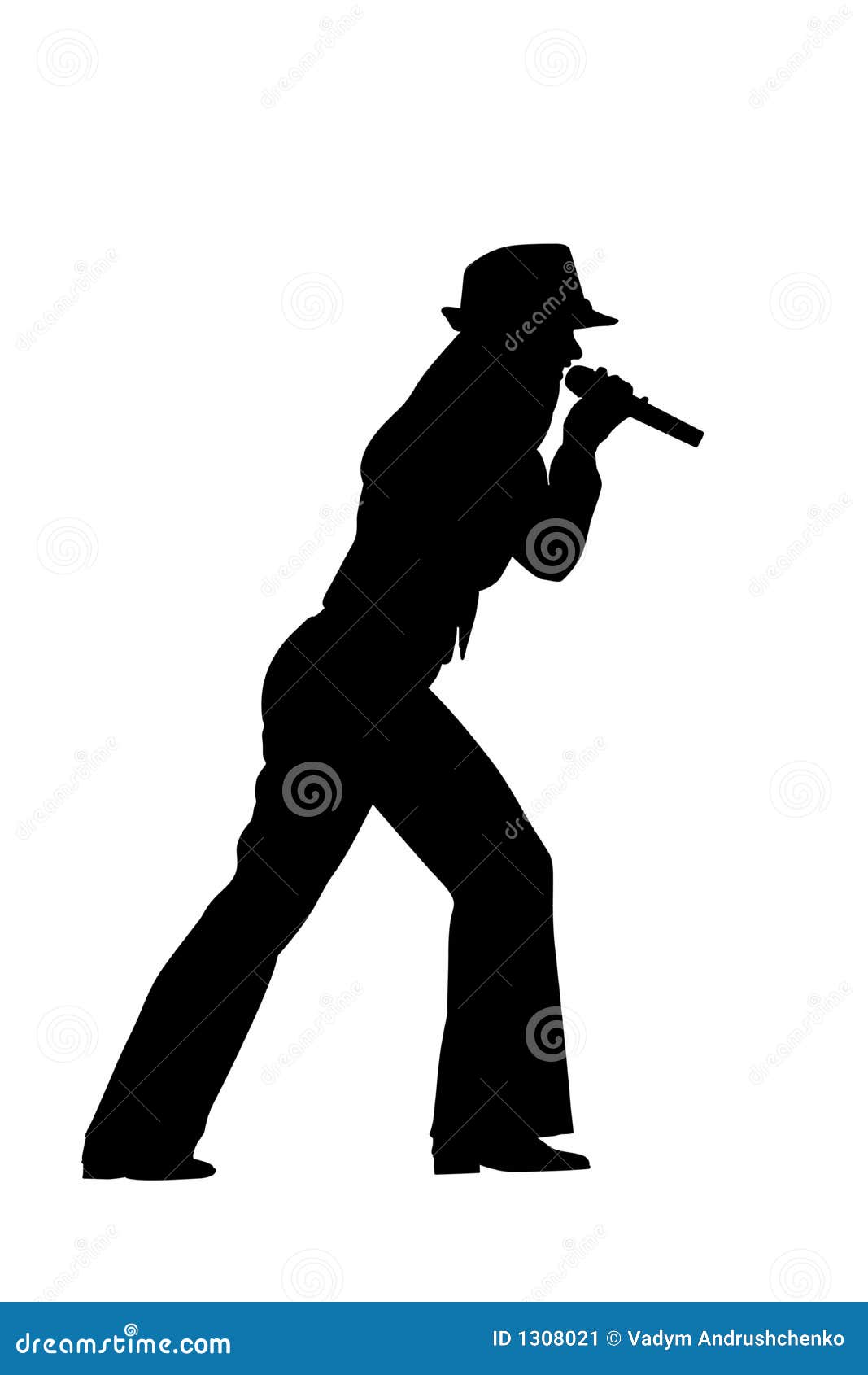Singing woman silhouette stock image. Image of sing, woman - 1308021