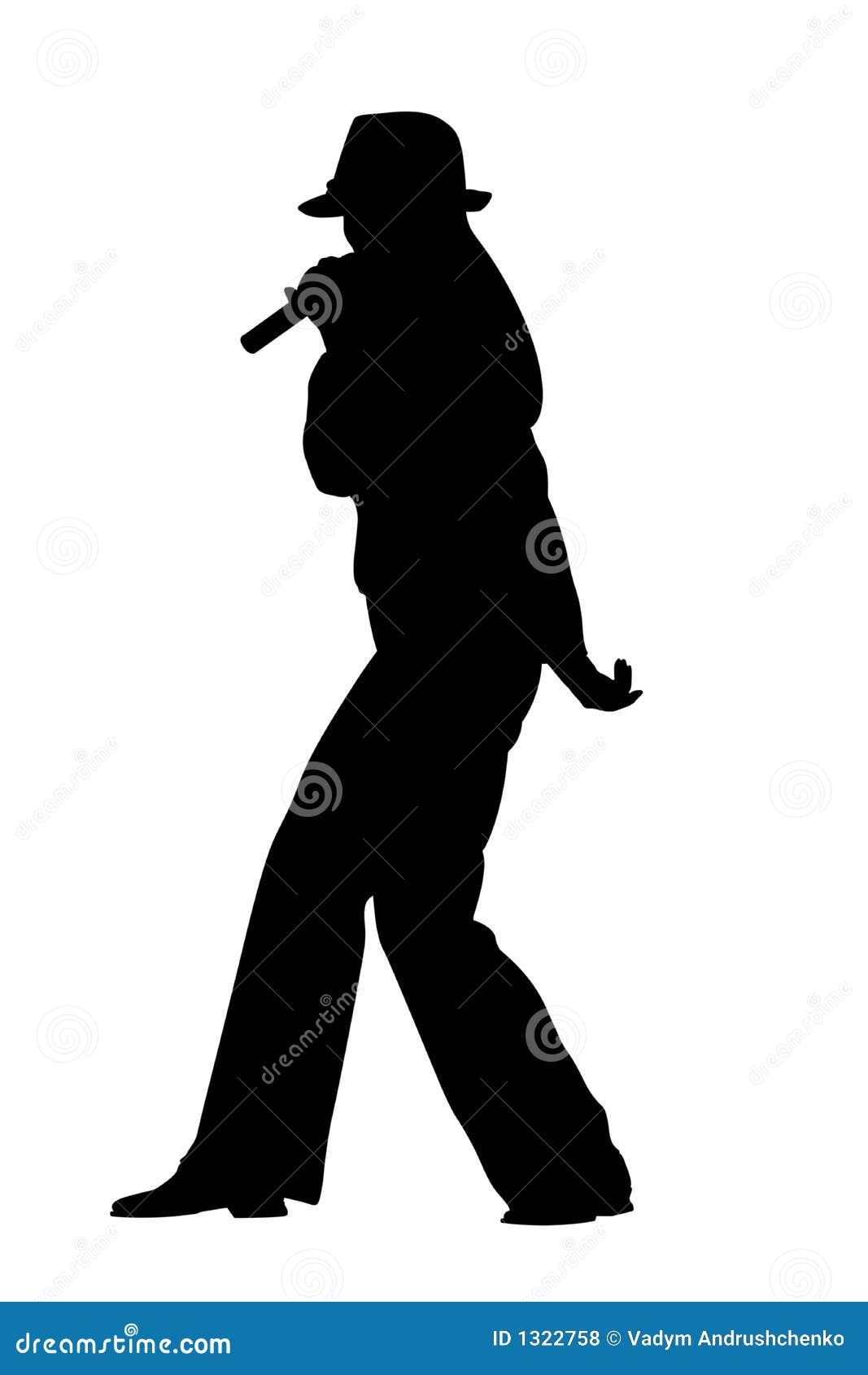 Singing Woman Silhouette Stock Illustrations – 614 Singing Woman ...