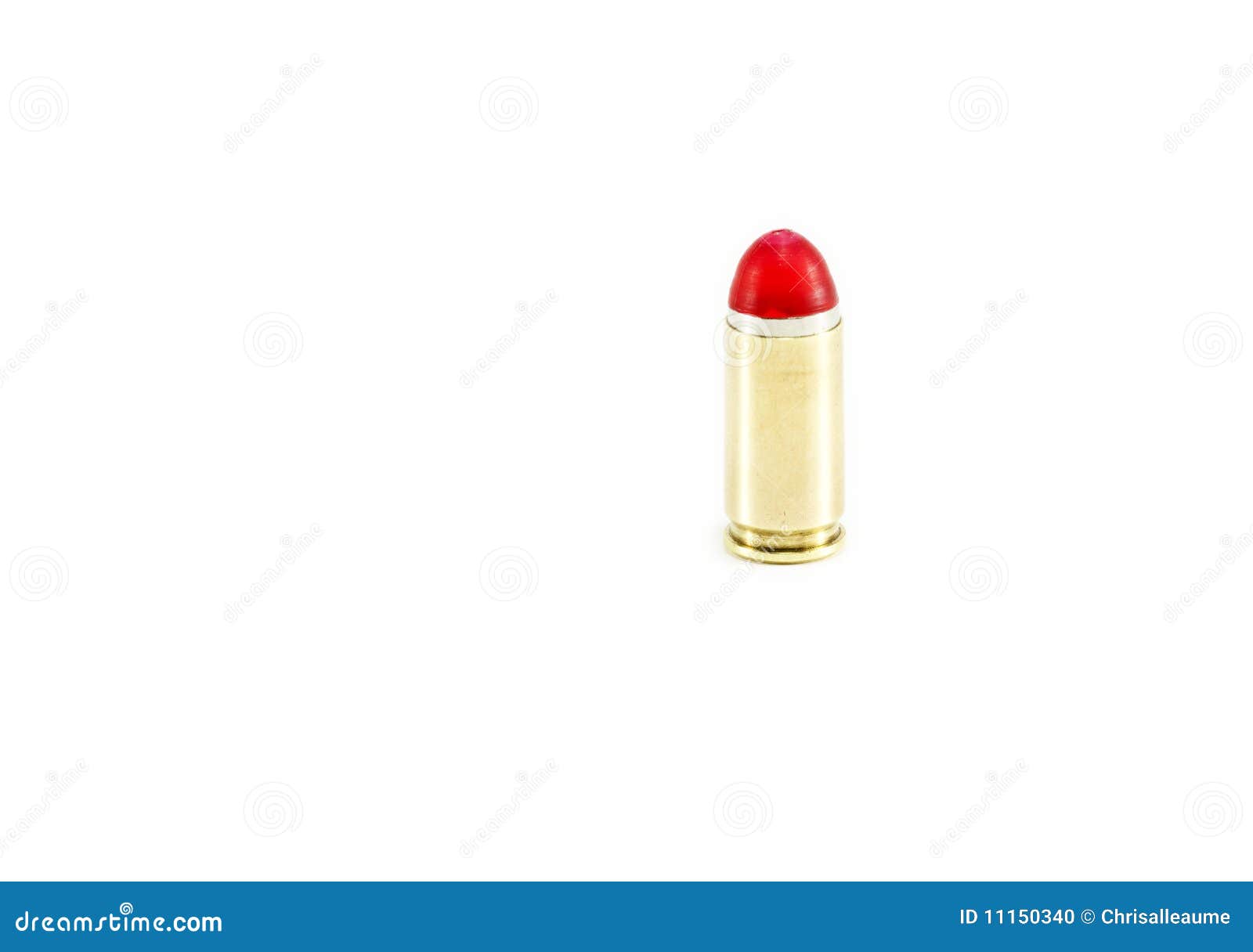 A Single 9mm Shock Round / Bullet Stock Photo - Image of pressure ...