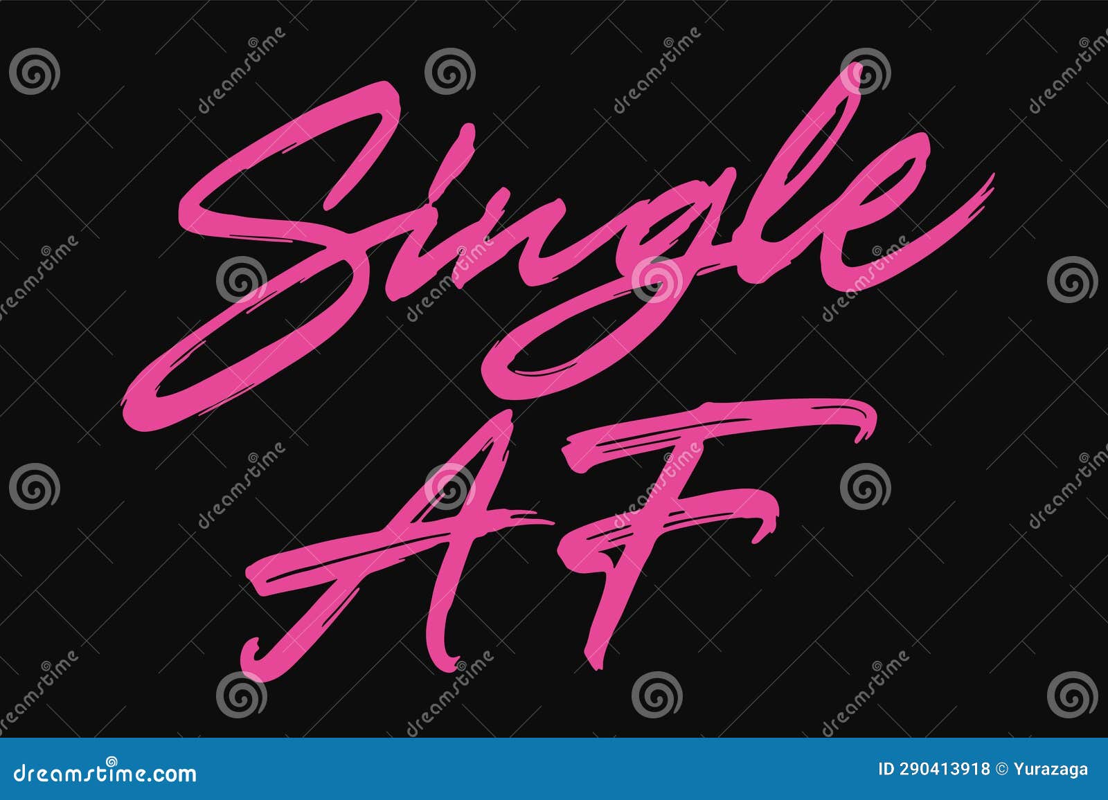 Single AF lettering stock vector. Illustration of phrase - 290413918
