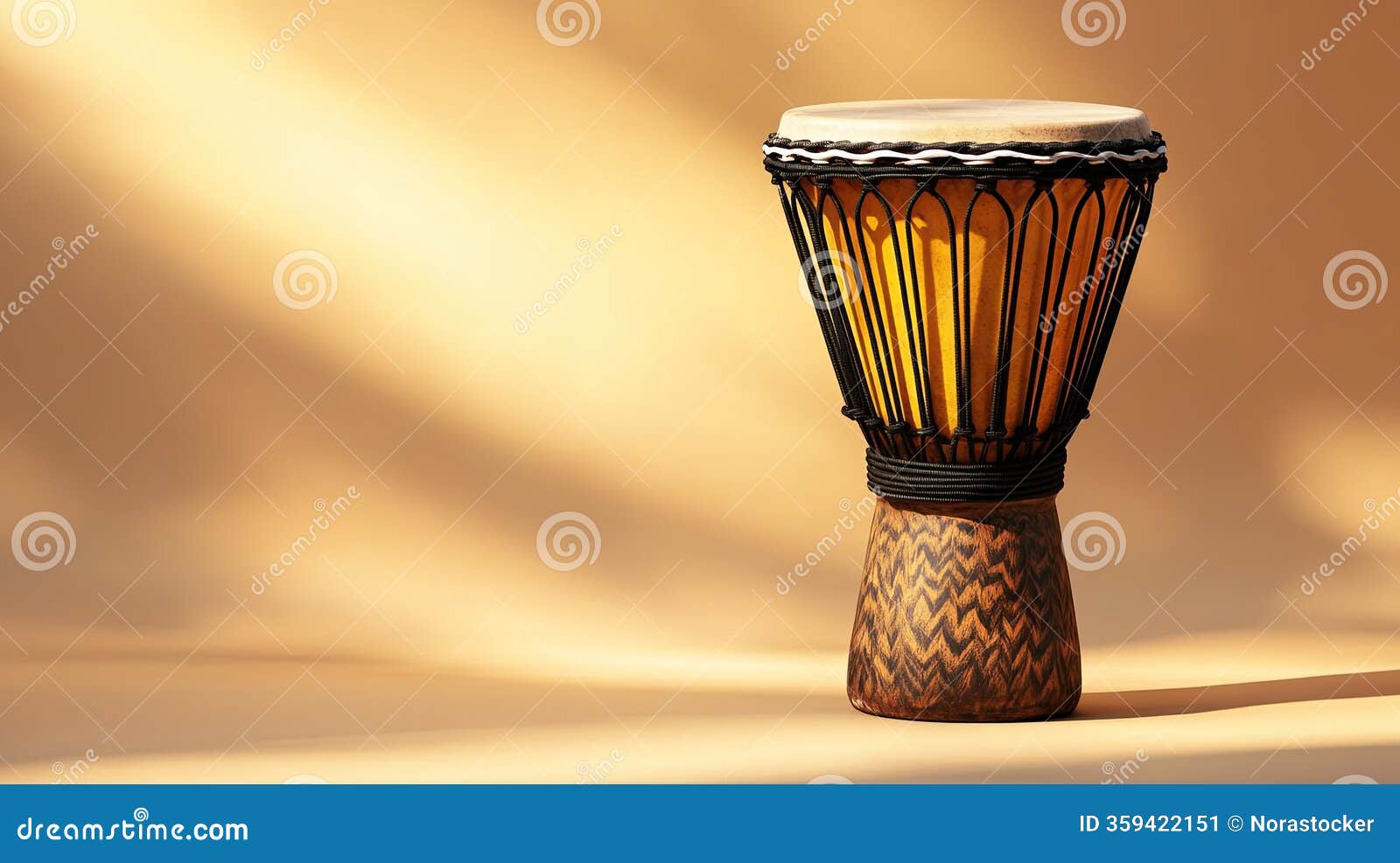 Single African Drum Placed on a Simple, Well-lit Surface, Text Stock ...