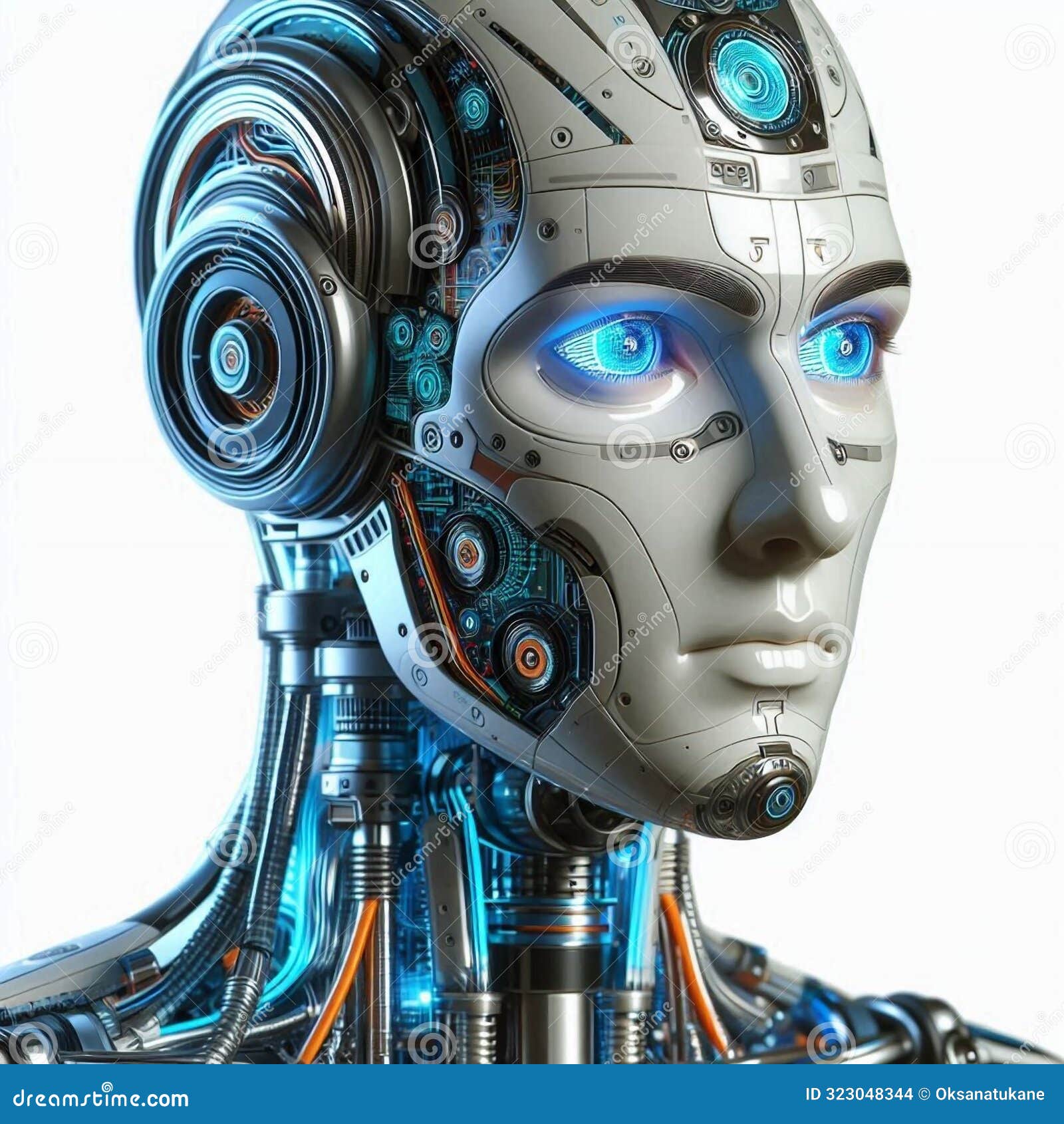 A Robot With Human Body Made Of Disintegrating Squares And Cubes ...