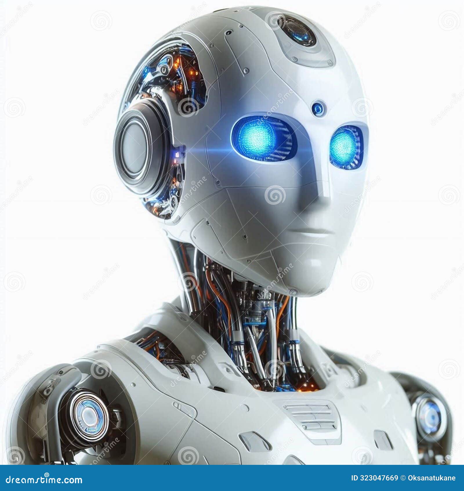 A Robot With Human Body Made Of Disintegrating Squares And Cubes ...