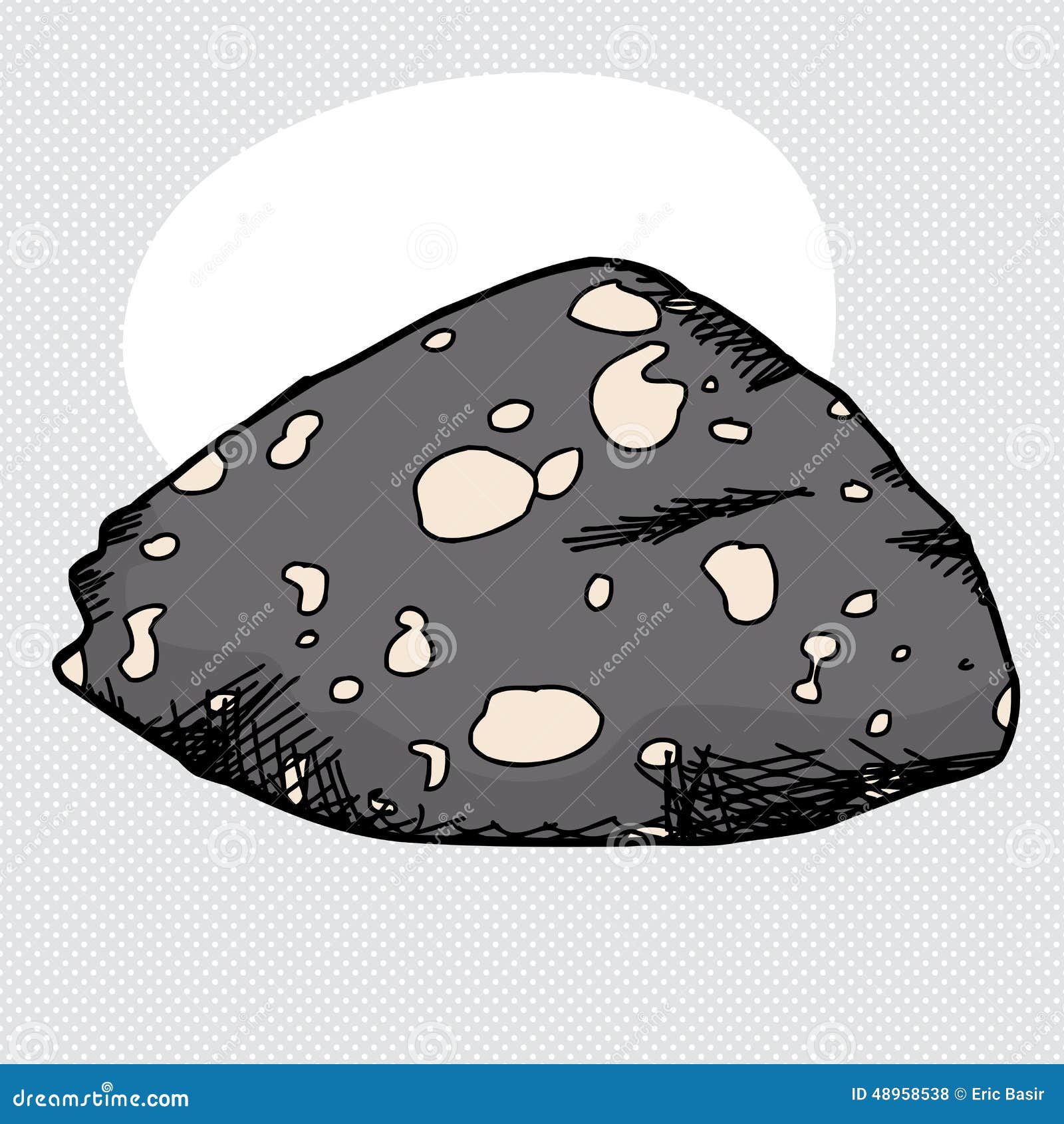 Single Amygdaloidal Basalt Rock Stock Illustration - Illustration of ...