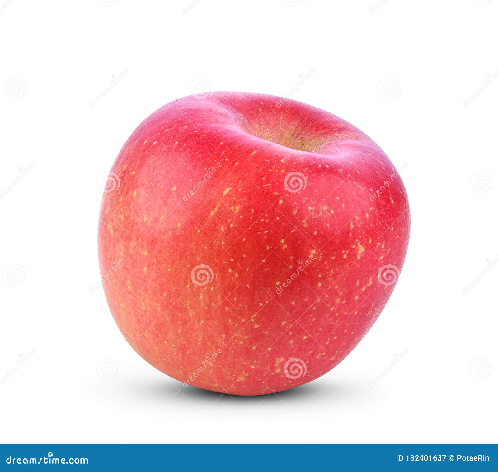 Single Apple Isolated on White Background. Stock Image - Image of ...