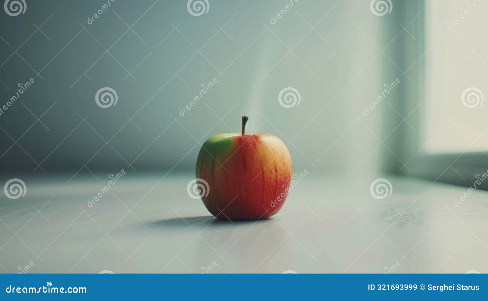 A Single Apple Divided Into Slices, Showcasing Its Juicy And Crisp ...