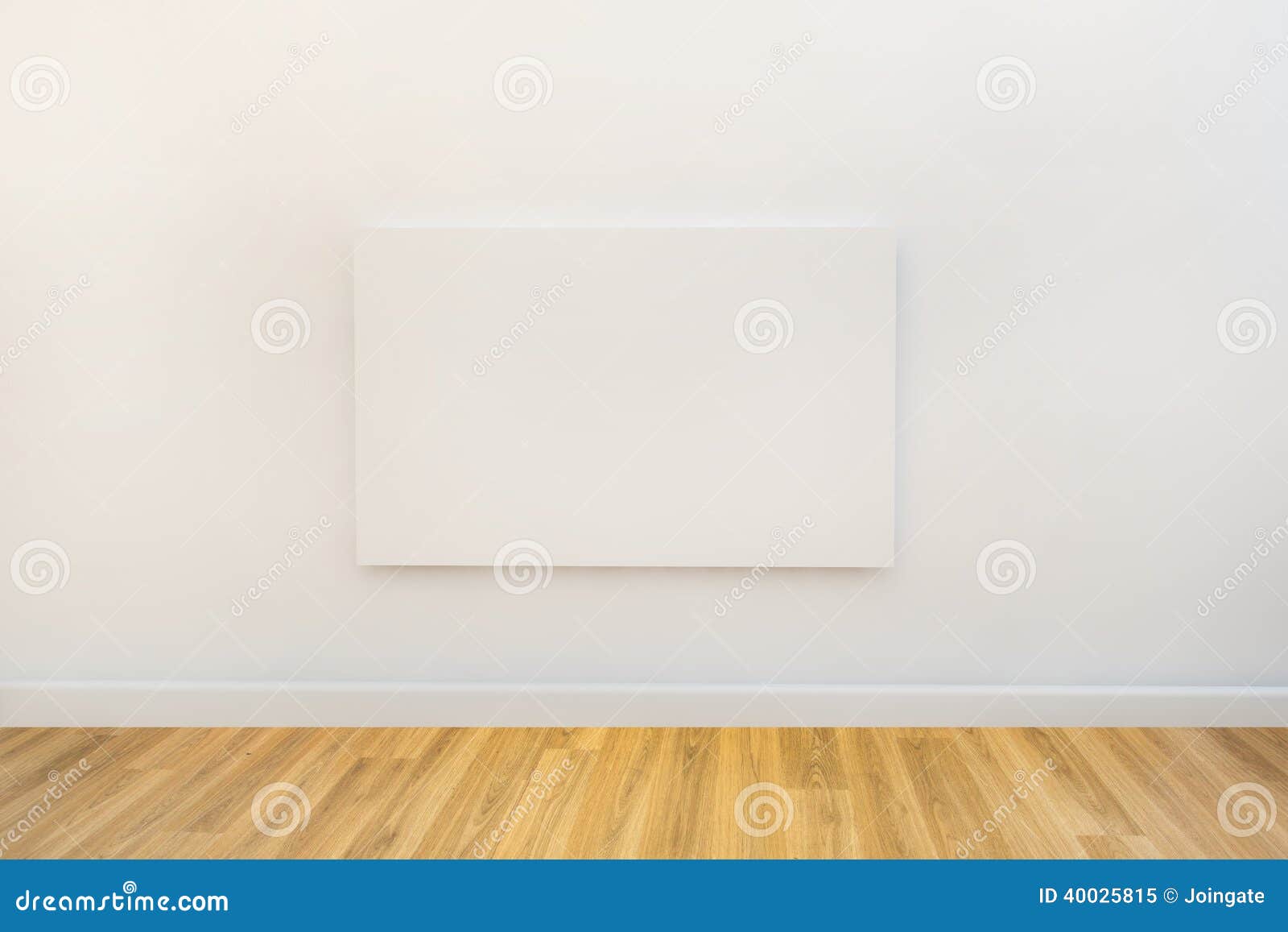 Single Art Canvas in an Empty Gallery Space Stock Illustration ...