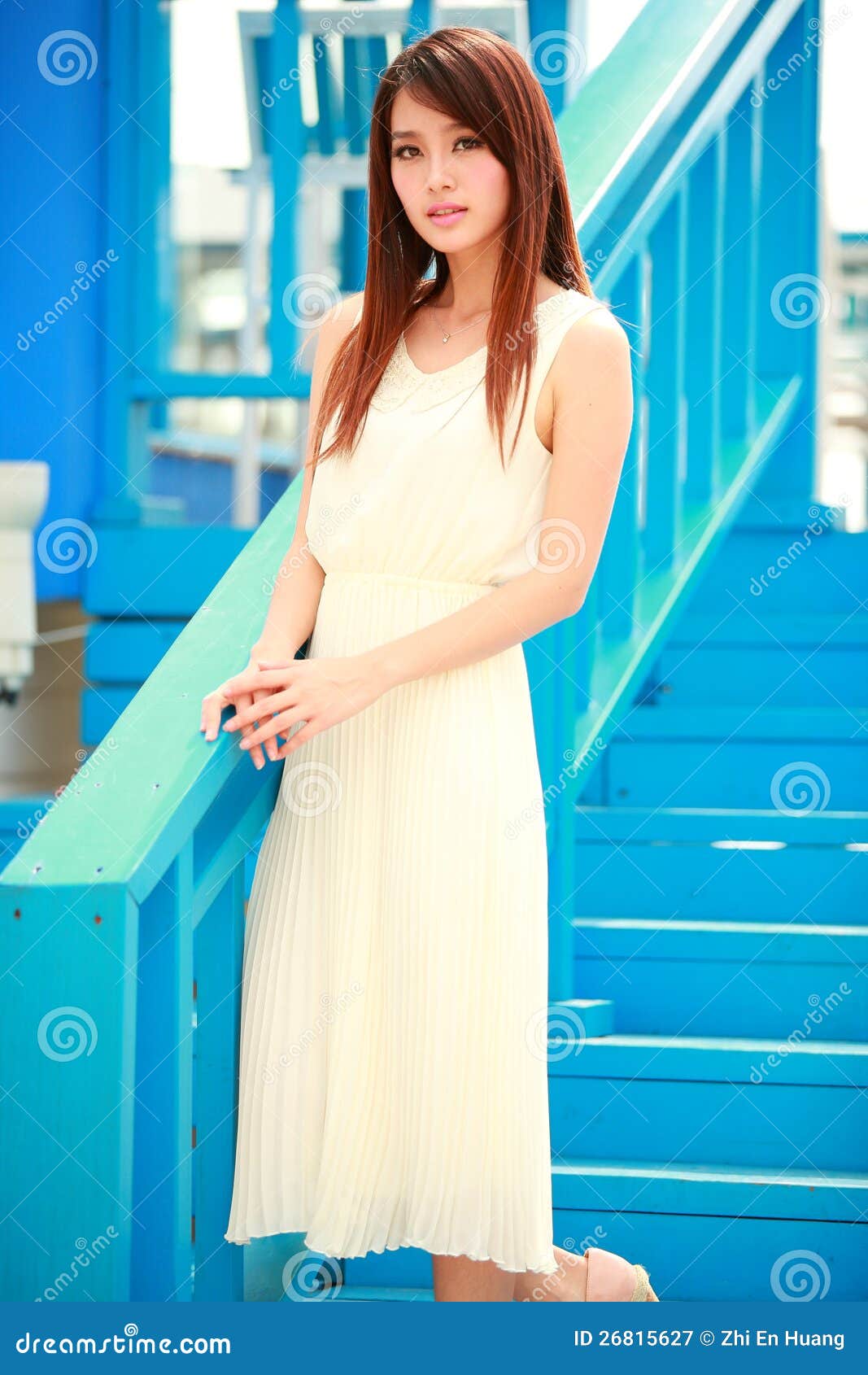 Single asian young woman stock image. Image of fashion - 26815627