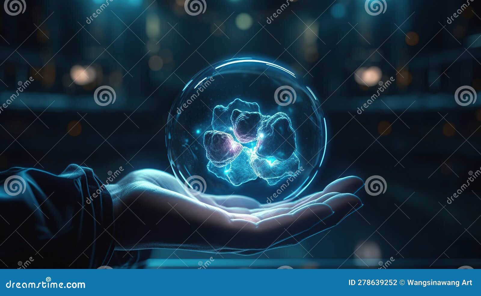 Floating Hydrogen H2 Molecule Models Royalty-Free Cartoon ...