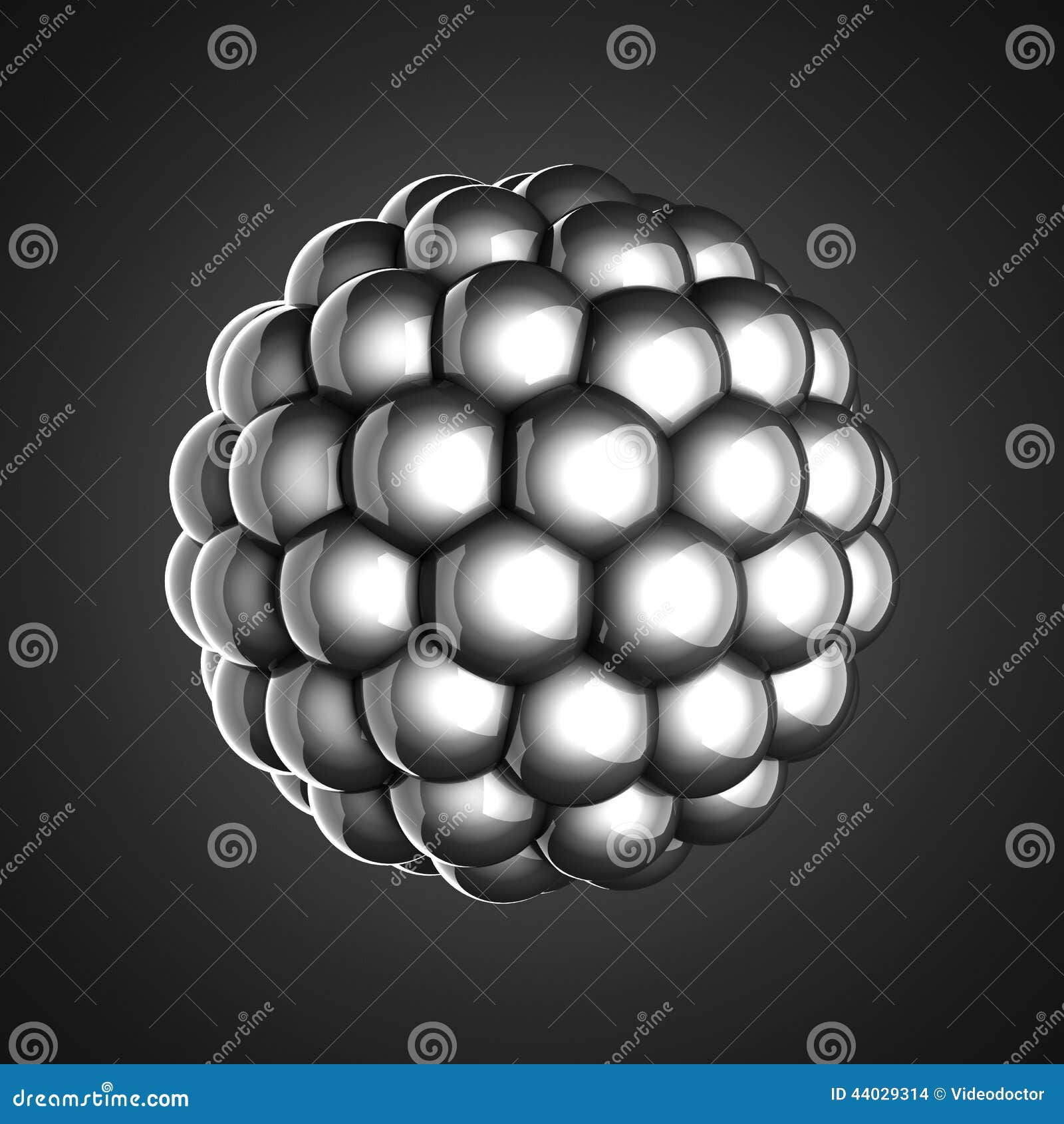 A Single Atom Scientific Illustration Stock Illustration - Illustration ...