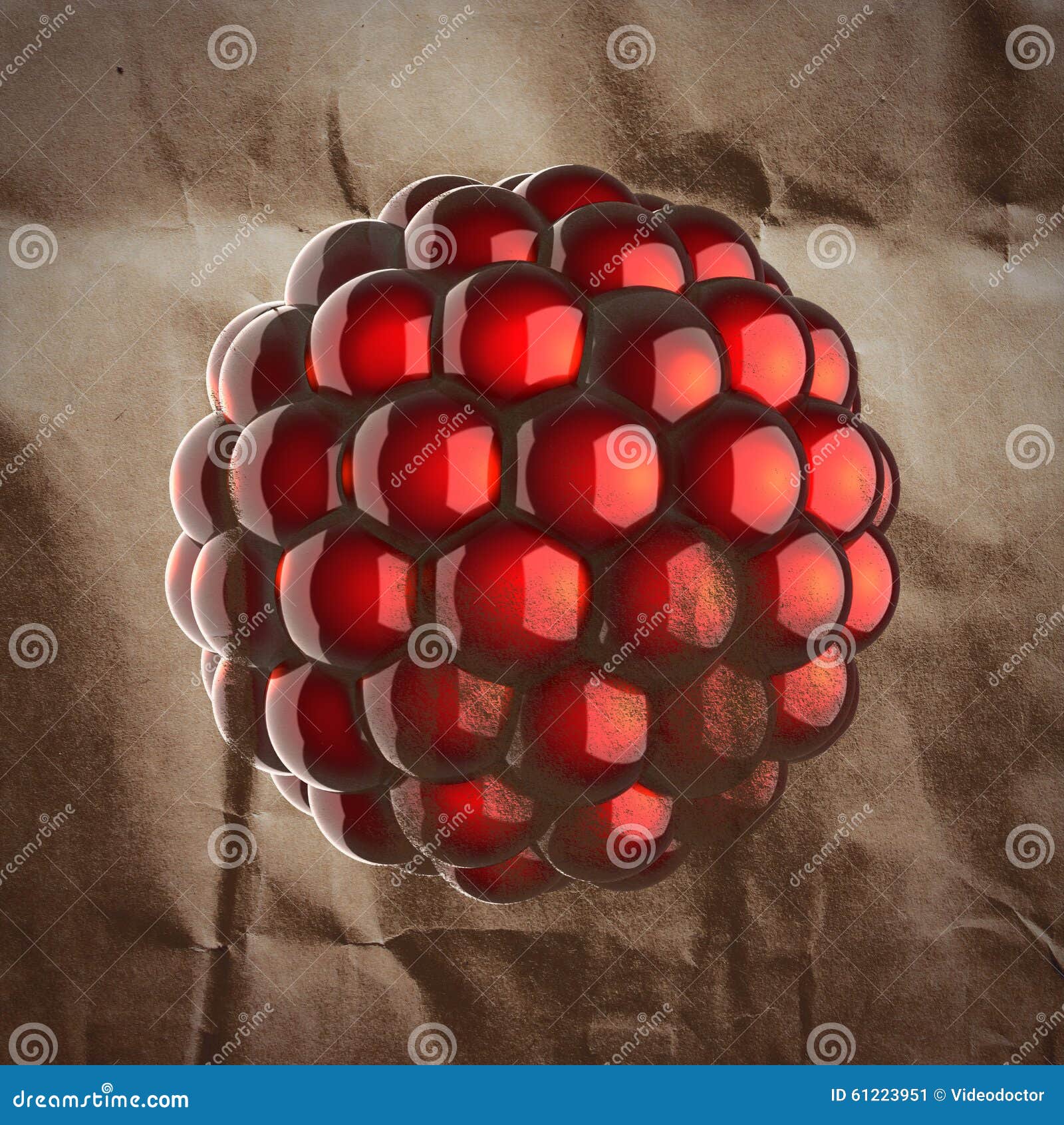 A Single Atom Scientific Illustration Painted on Paper Stock ...