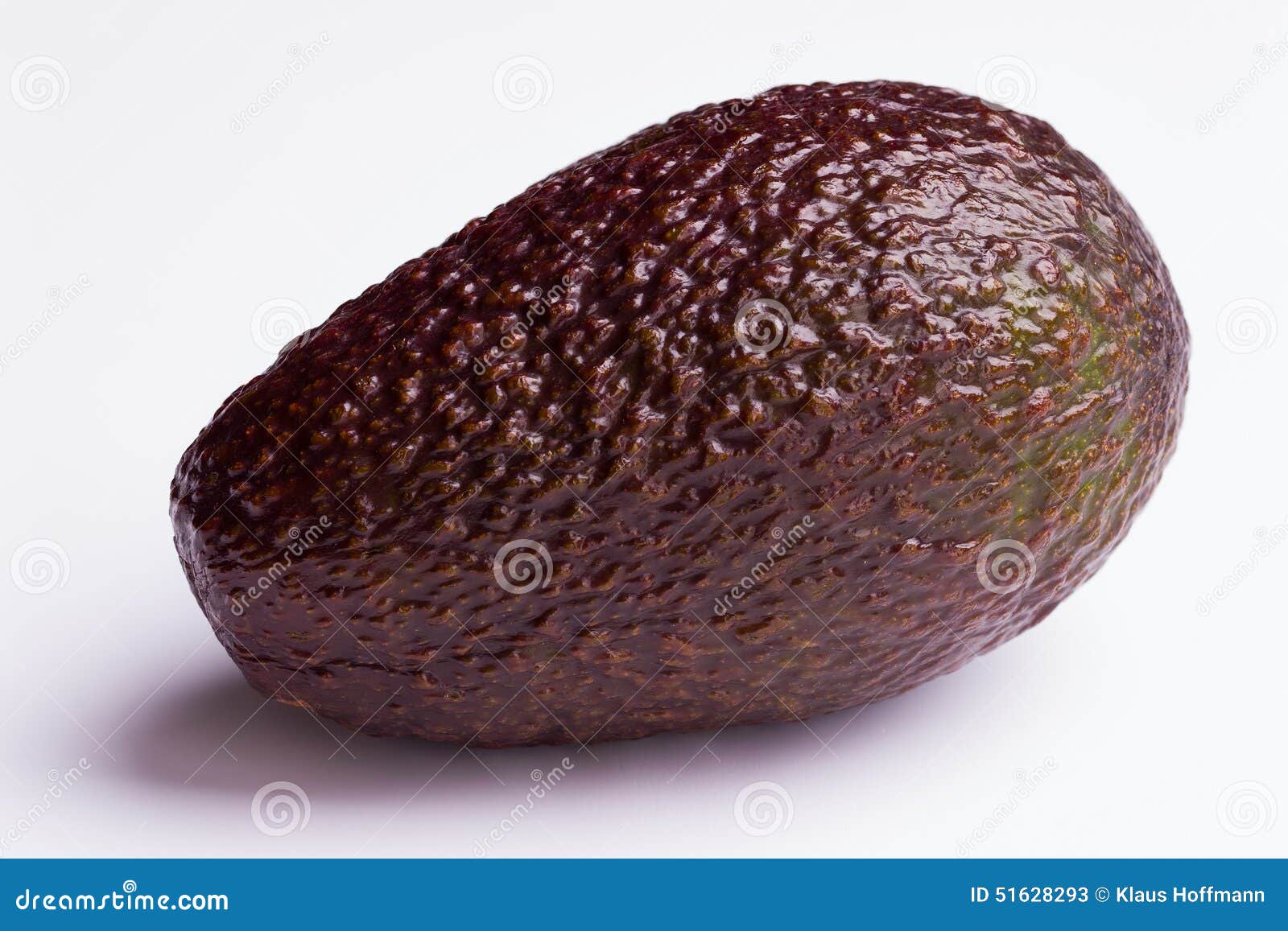 Single Avocado on White Background - Closeup Stock Image - Image of ...