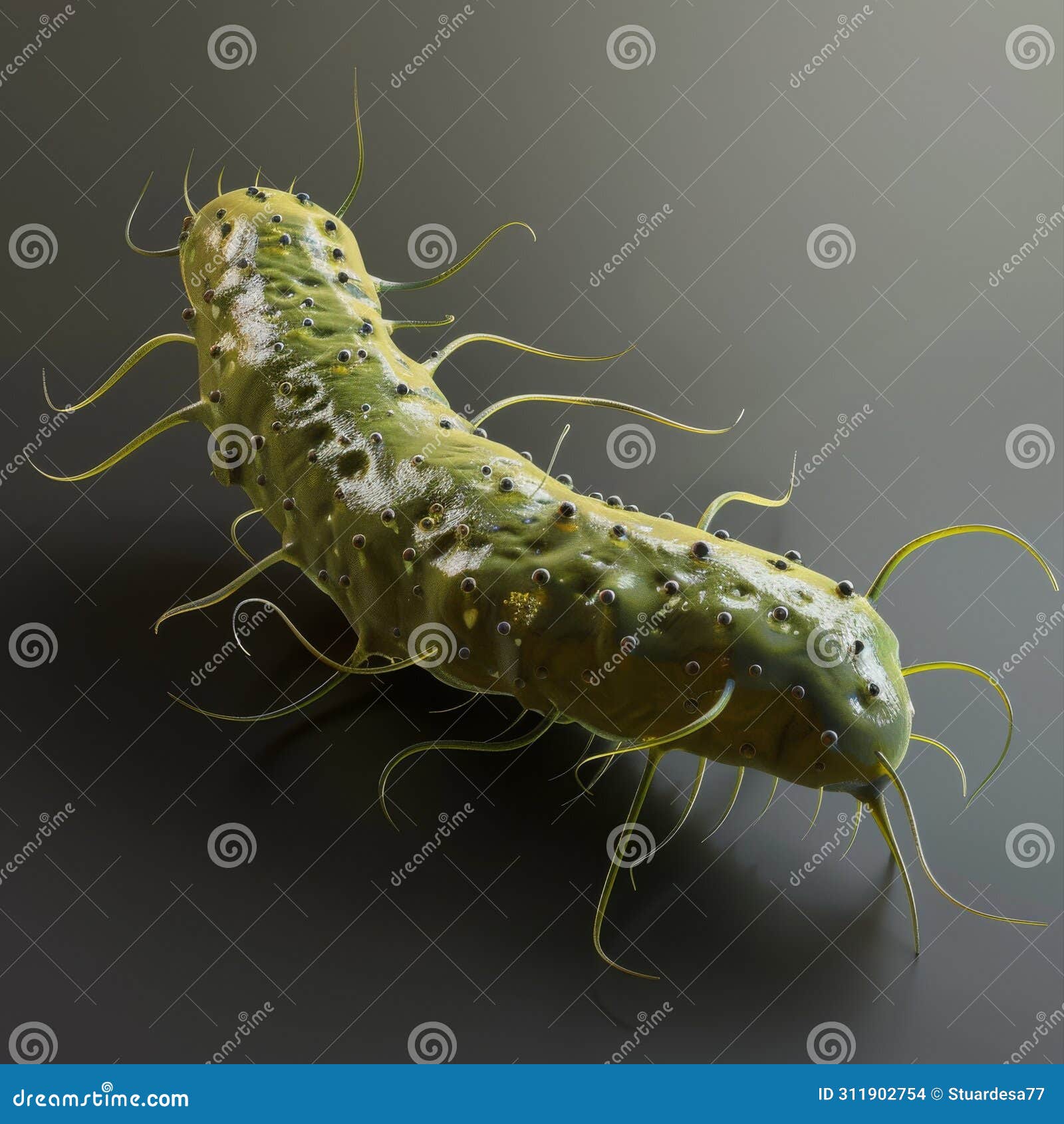 Single Bacterium Close-Up Visualization Stock Photo - Image of ...