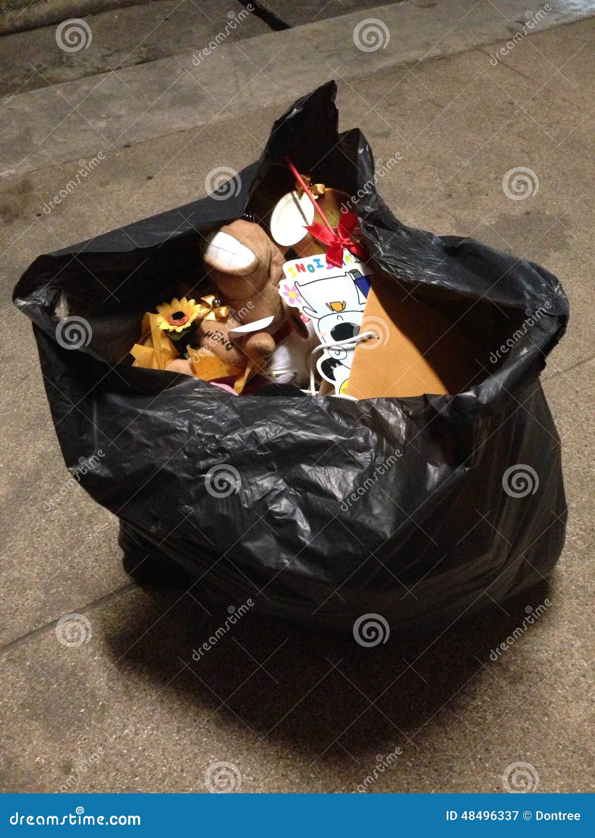 Single bag of trash stock image. Image of dump, pollution - 48496337