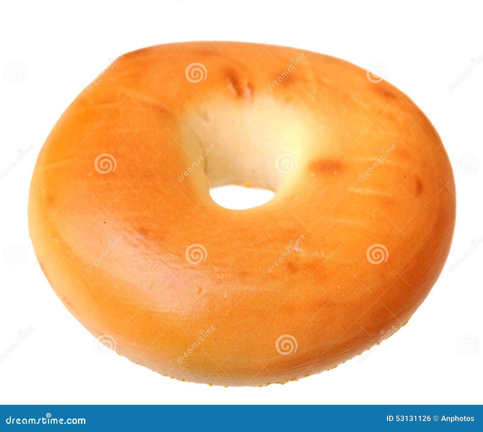 Single bagel stock photo. Image of plain, bread, brown - 53131126