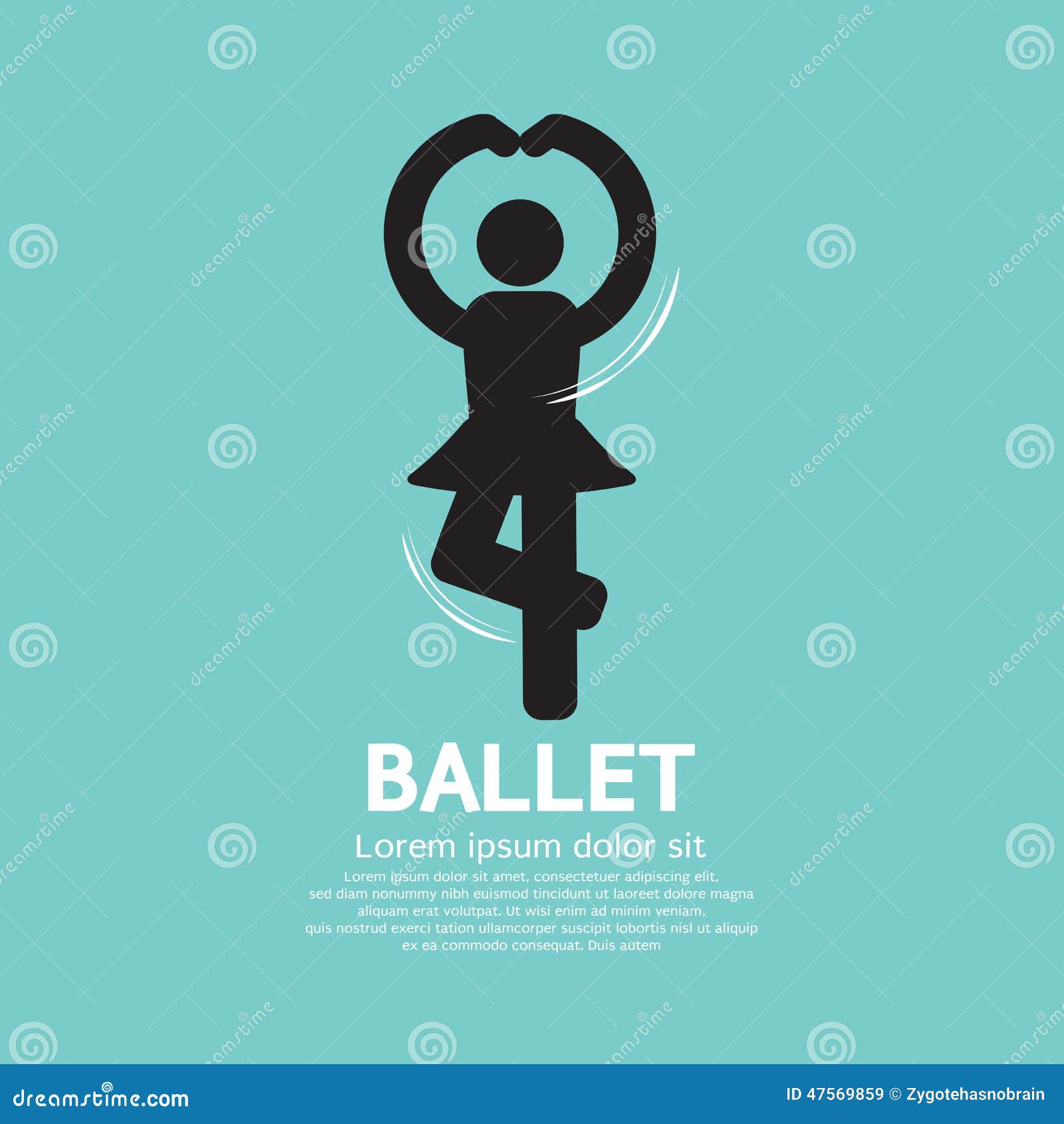 Single Ballet Graphic Black Symbol Stock Vector - Illustration of dance ...