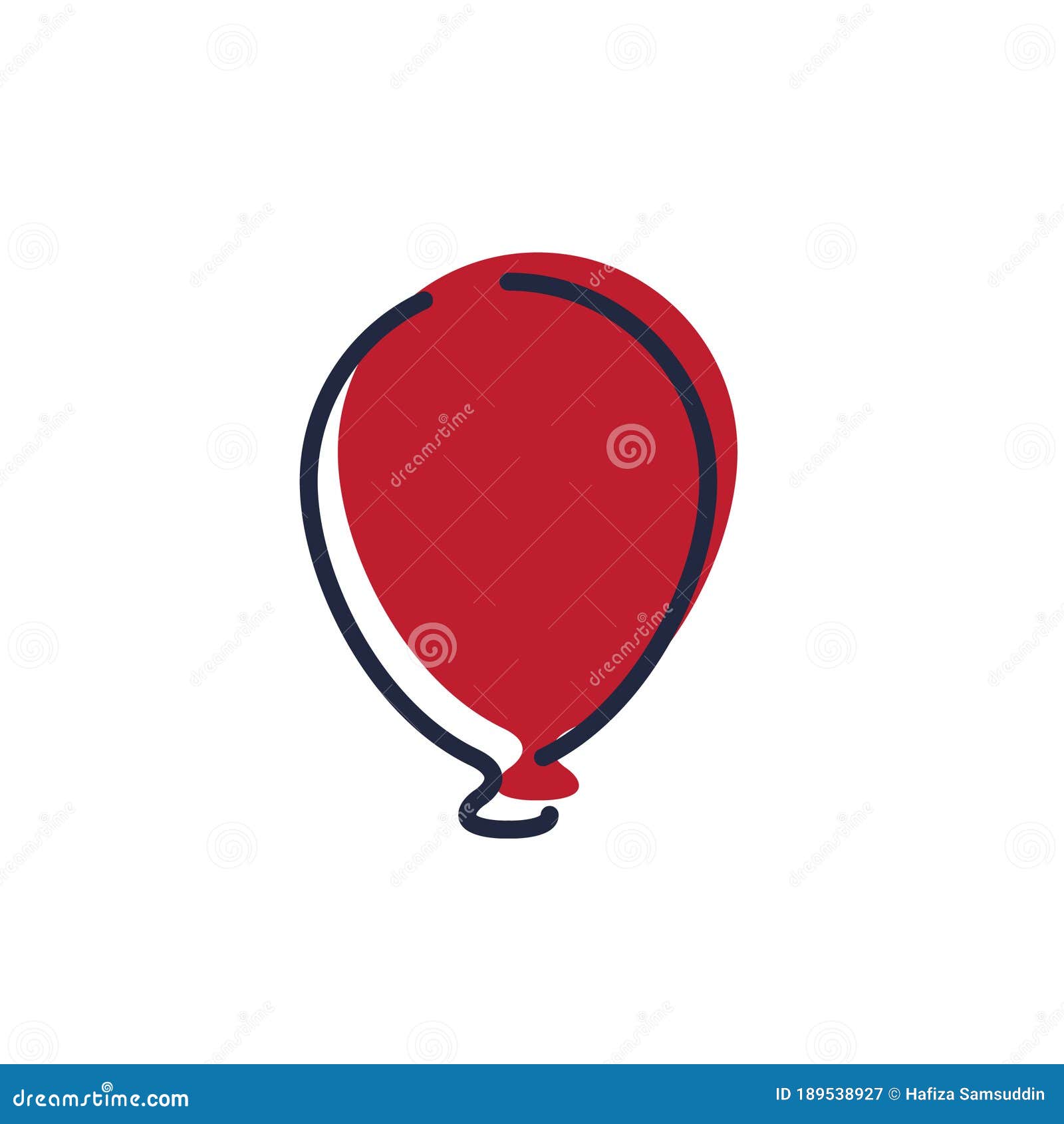 Single Balloon. Vector Illustration Decorative Design Stock Vector ...