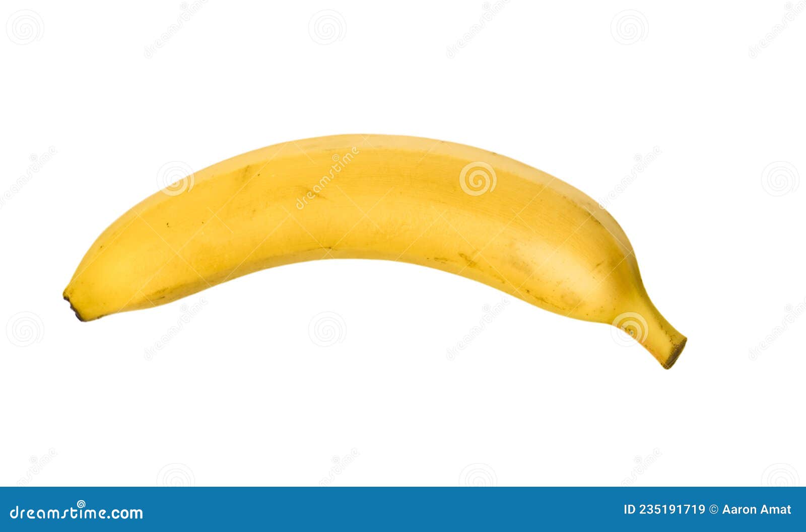 Single Banana Isolated on a White Background Stock Image - Image of ...