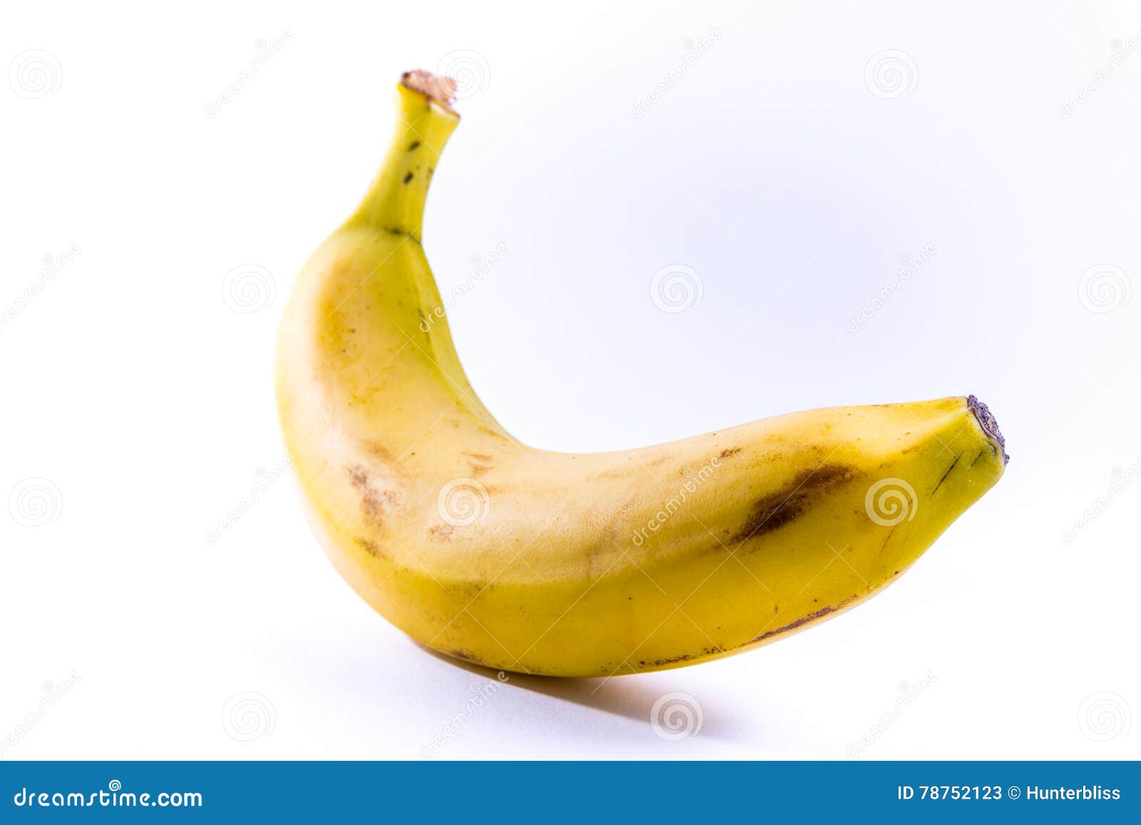 Single Banana Yellow Ripe Fresh Fruit Isolated White Background Stock ...