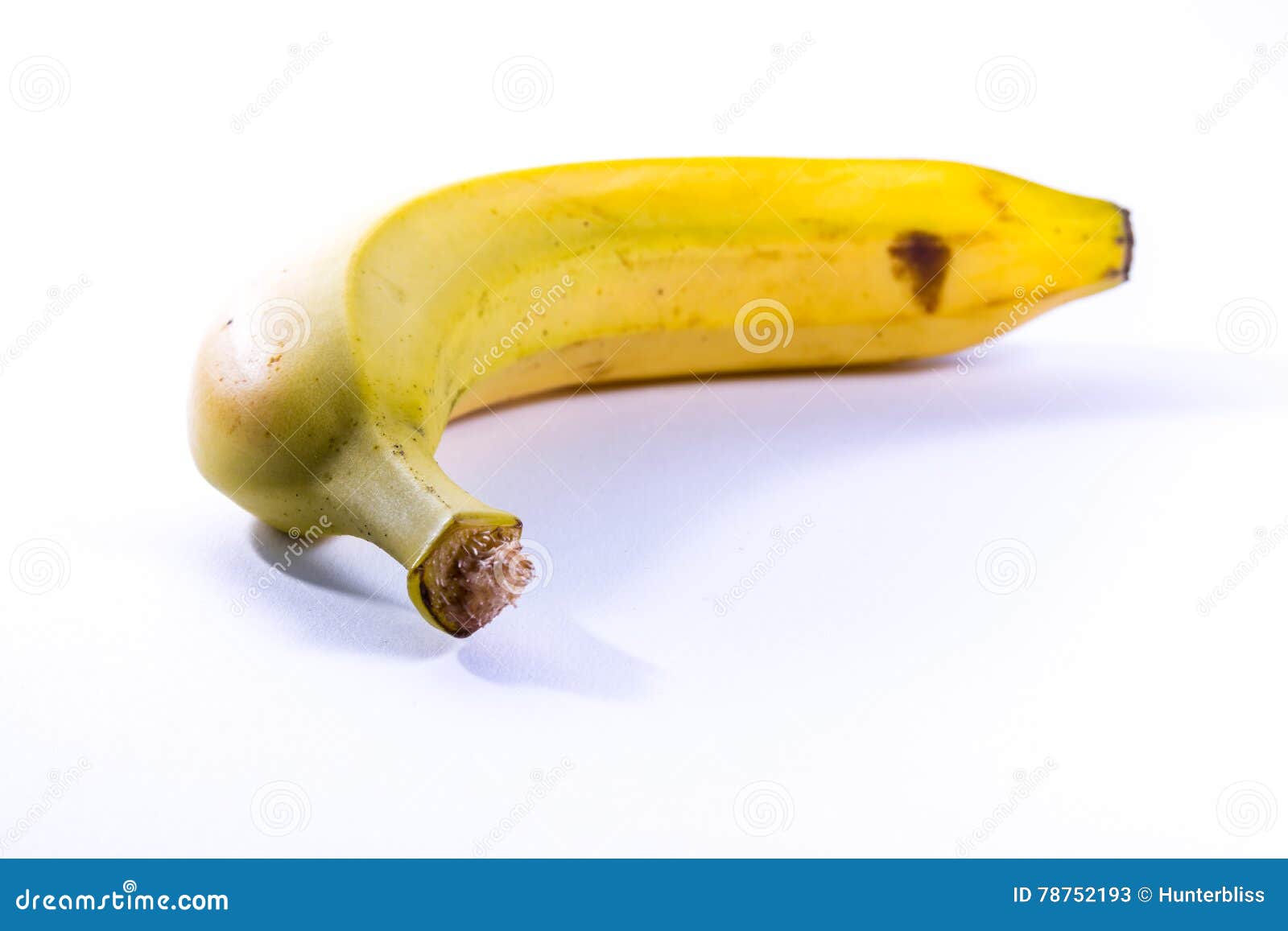 Single Banana Yellow Ripe Fresh Fruit Isolated White Background Stock ...