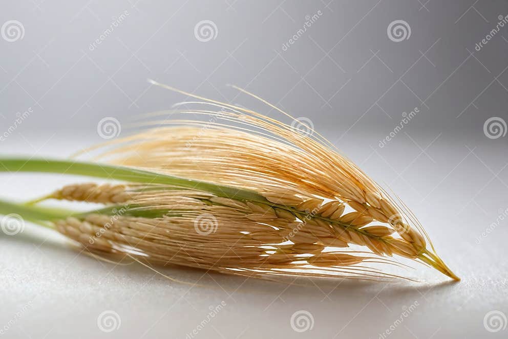 Single Barley Grain on White Surface: a Single Barley Grain Placed on a ...
