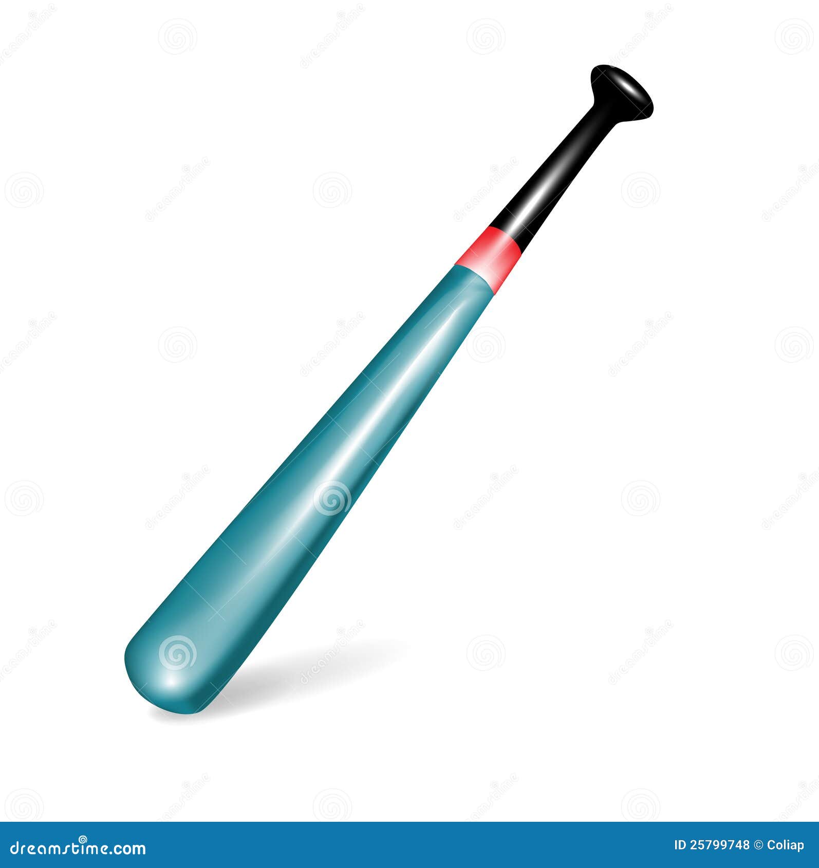 Single baseball bat stock vector. Illustration of leisure - 25799748