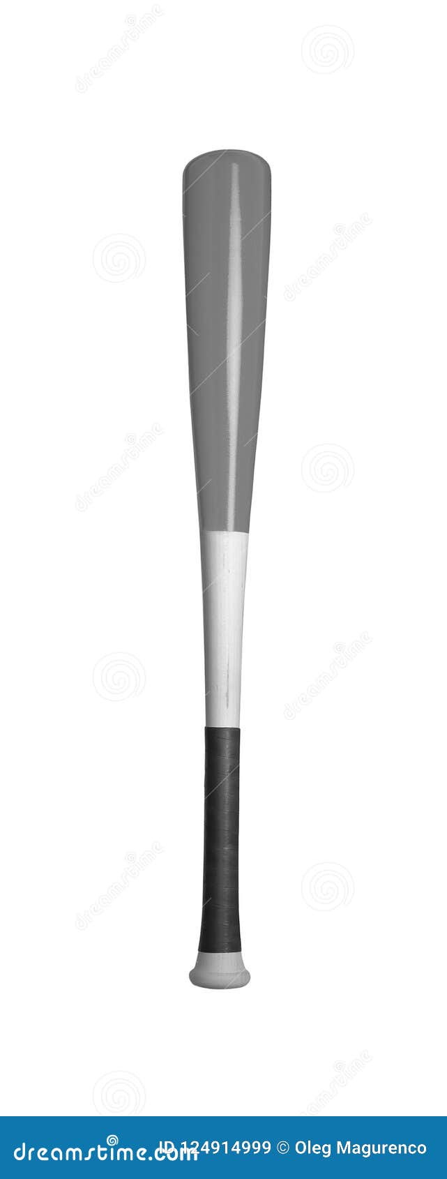 Single Baseball Bat, Isolated on White Stock Image - Image of national ...