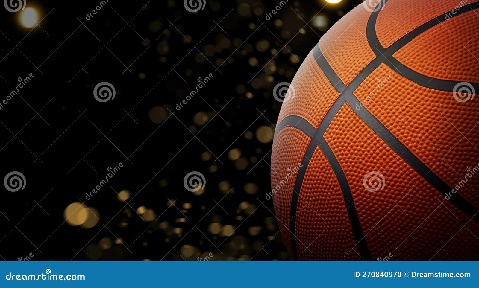 Single Basketball on Black Background with Abstract Lights Stock Photo ...
