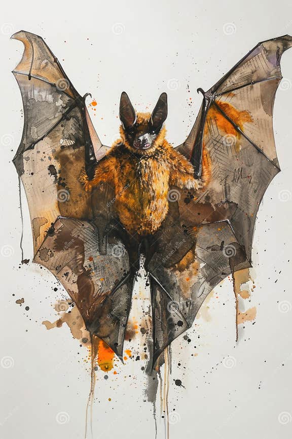 A Single Bat Perched on a White Surface, a Simple yet Striking Image ...
