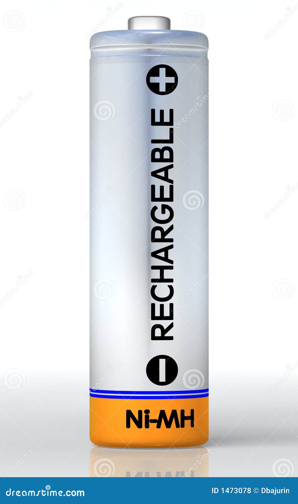Single battery stock illustration. Illustration of pole - 1473078