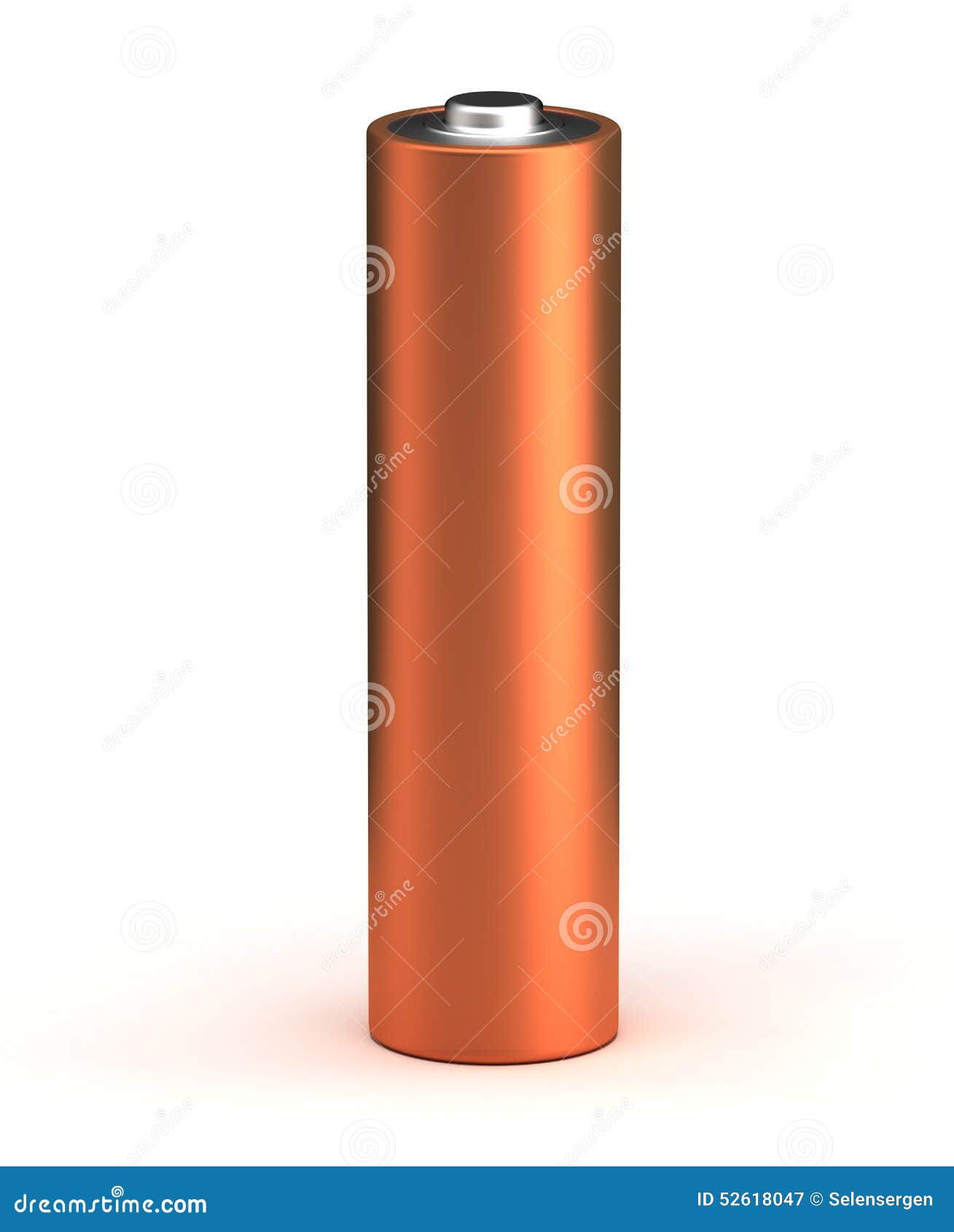 Single Battery stock illustration. Illustration of white - 52618047